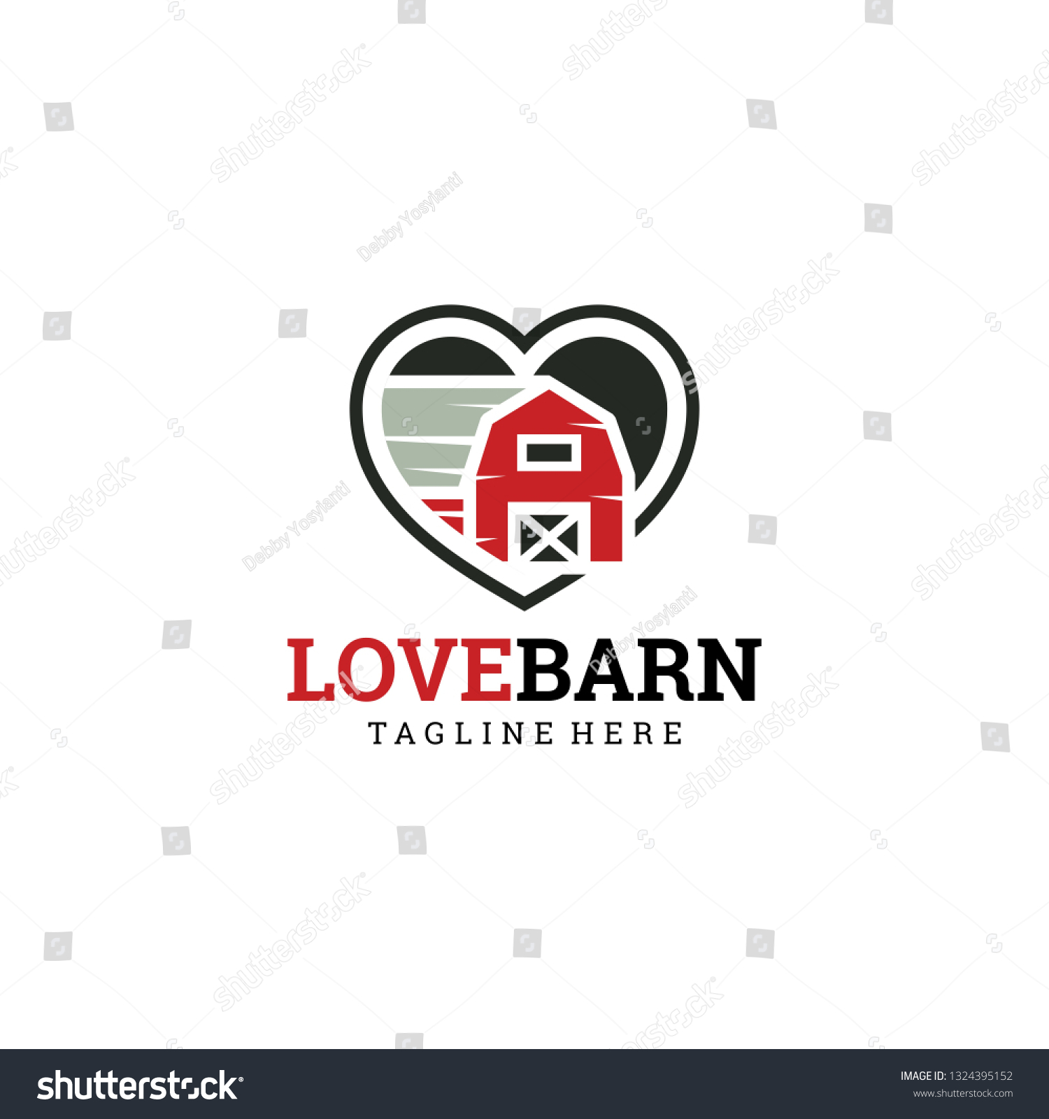Barn Logo Design Template Stock Vector (Royalty Free) 1324395152 ...