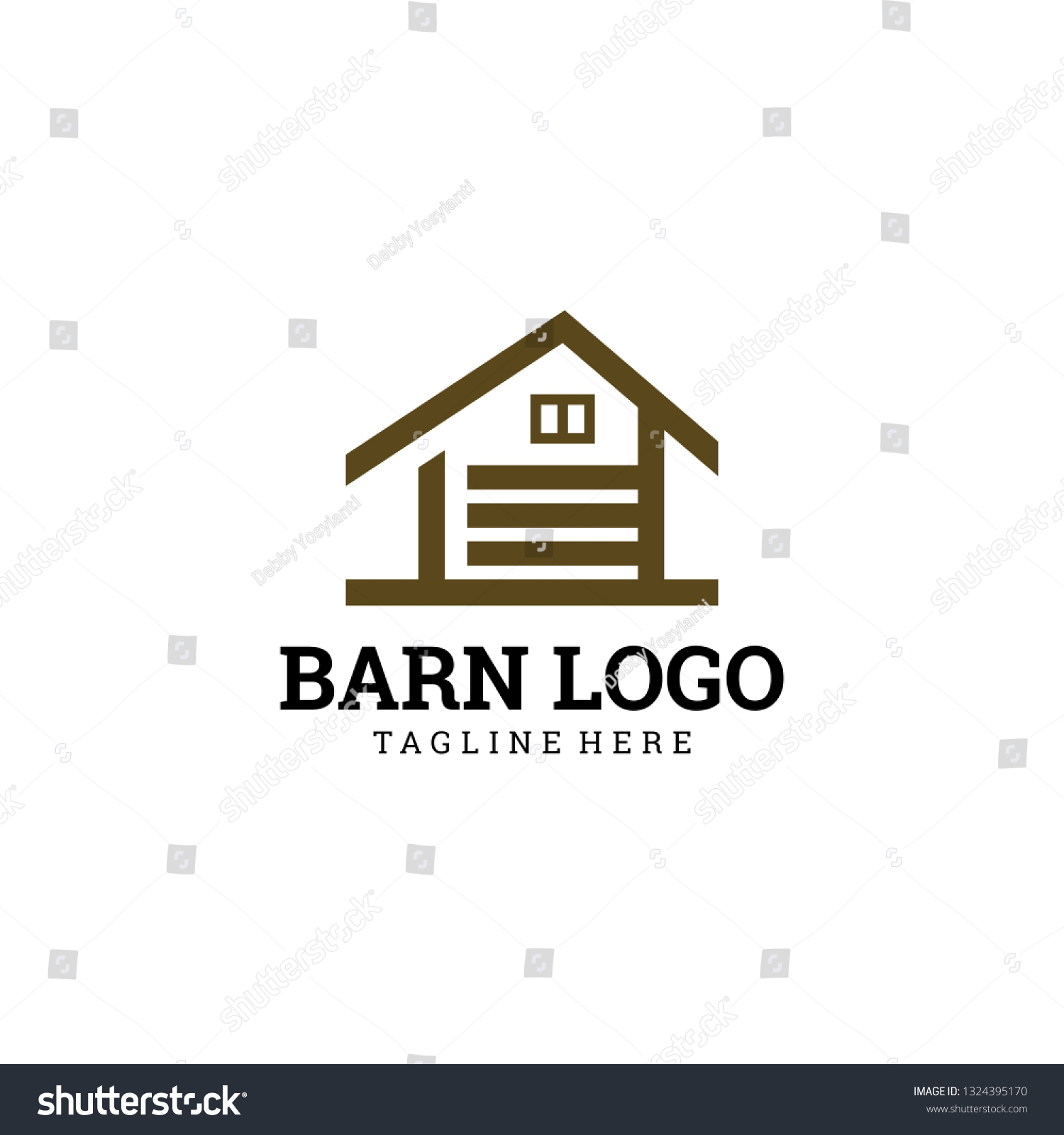 Barn Logo Design Template: vector de stock (libre de regalías ...