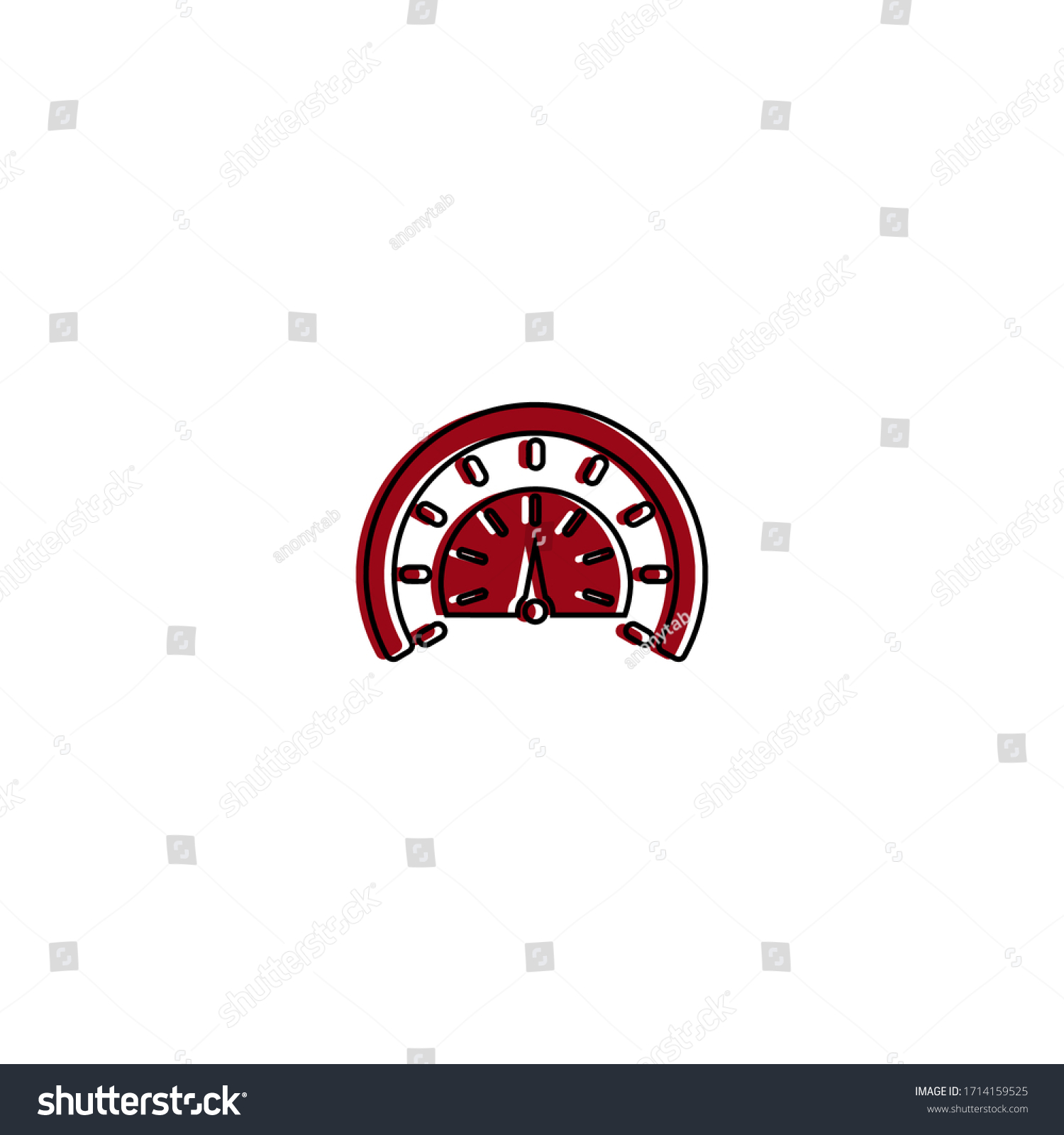 Barometer Logo Icon Design Simple Flat Stock Vector (Royalty Free ...
