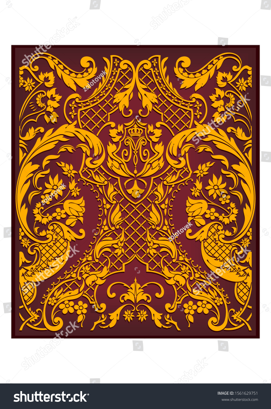 Baroque Rococo Panels Stock Vector (Royalty Free) 1561629751