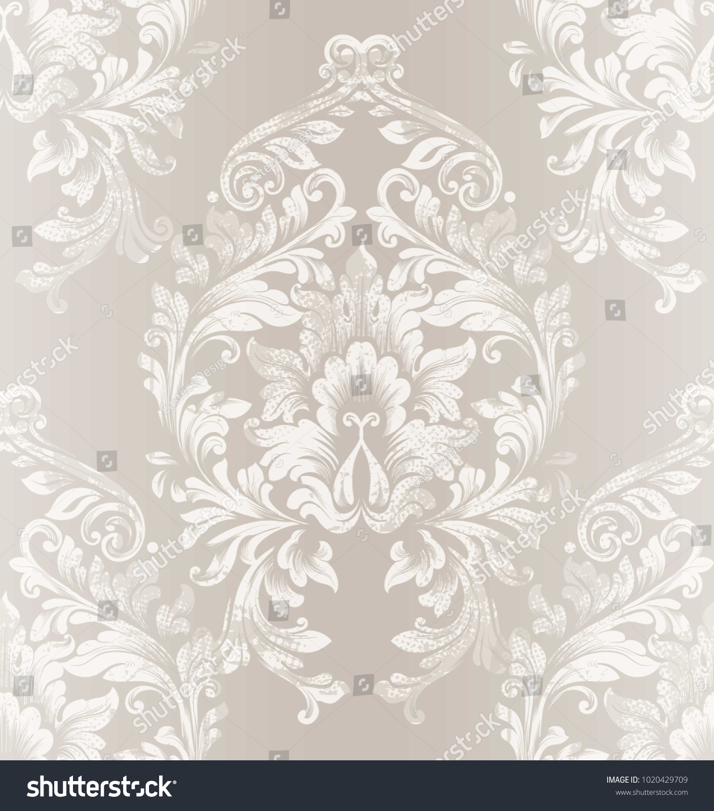 Baroque Damask Pattern Vector Royal Fabric Stock Vector (Royalty Free ...