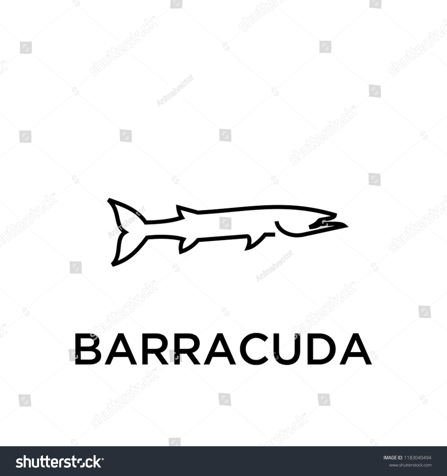 Barracuda Logo Icon Designs Vector Stock Vector (Royalty Free) 1183040494