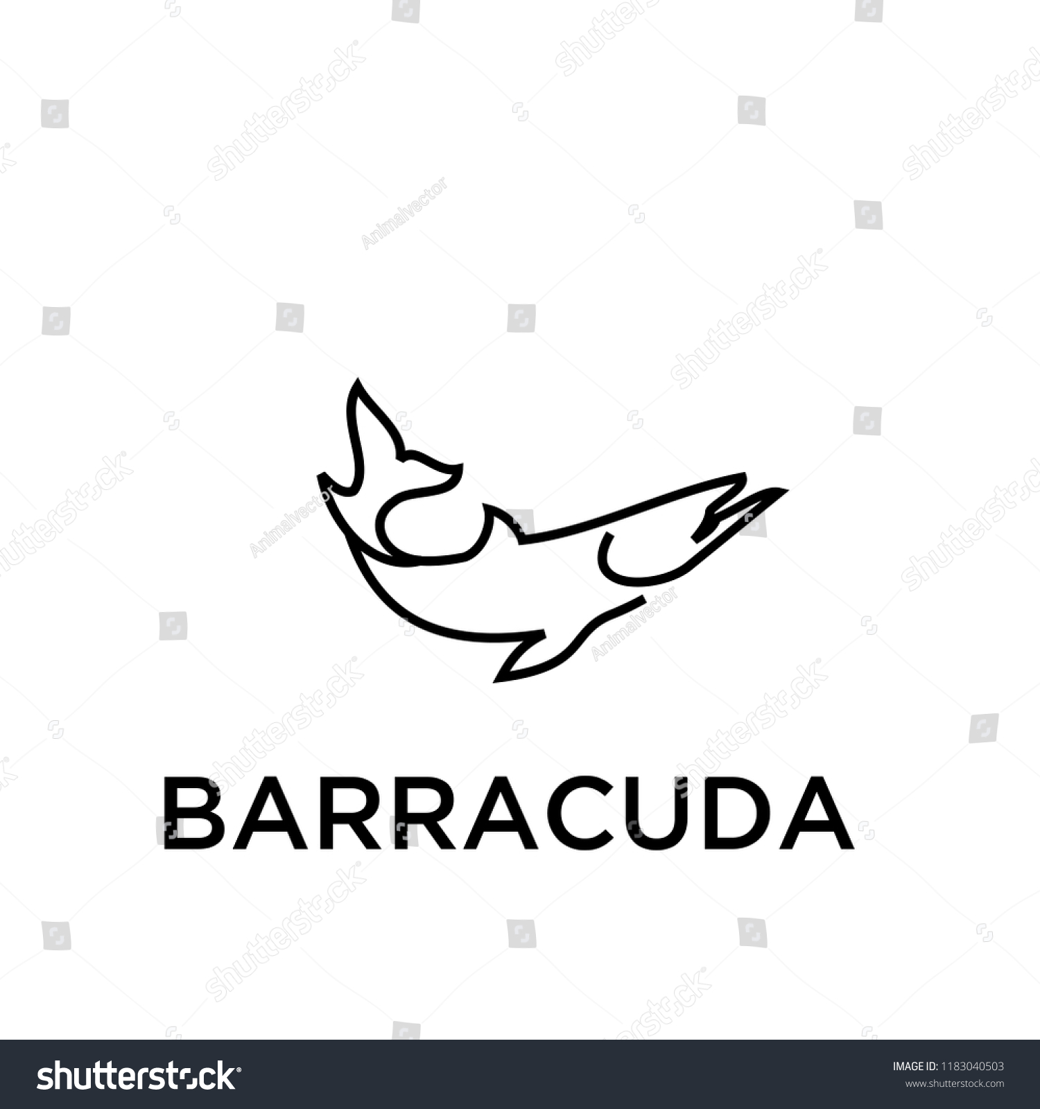 Barracuda Logo Icon Designs Vector Stock Vector (Royalty Free) 1183040503