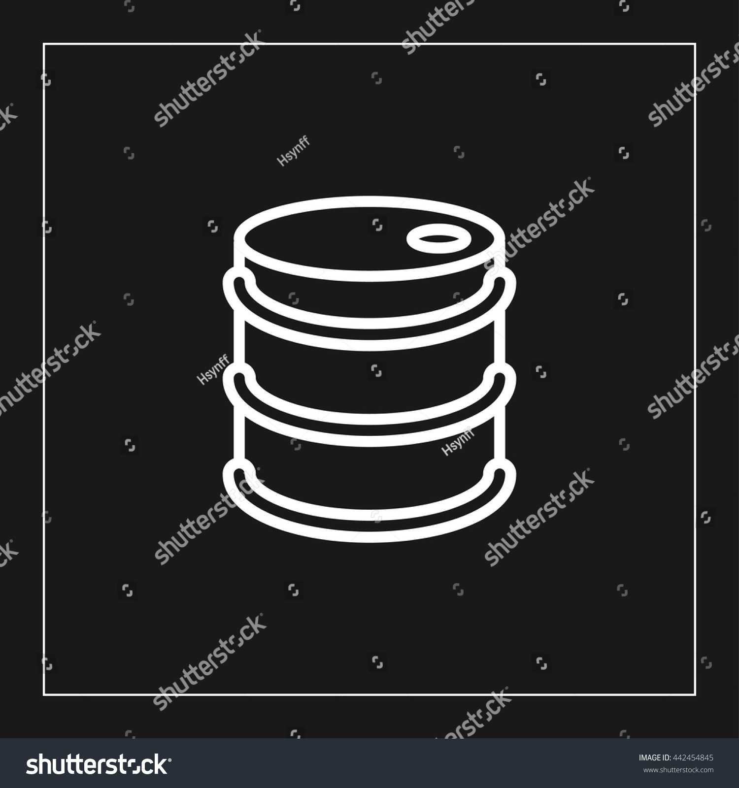 Barrel Line Icon Stock Vector (Royalty Free) 442454845 | Shutterstock