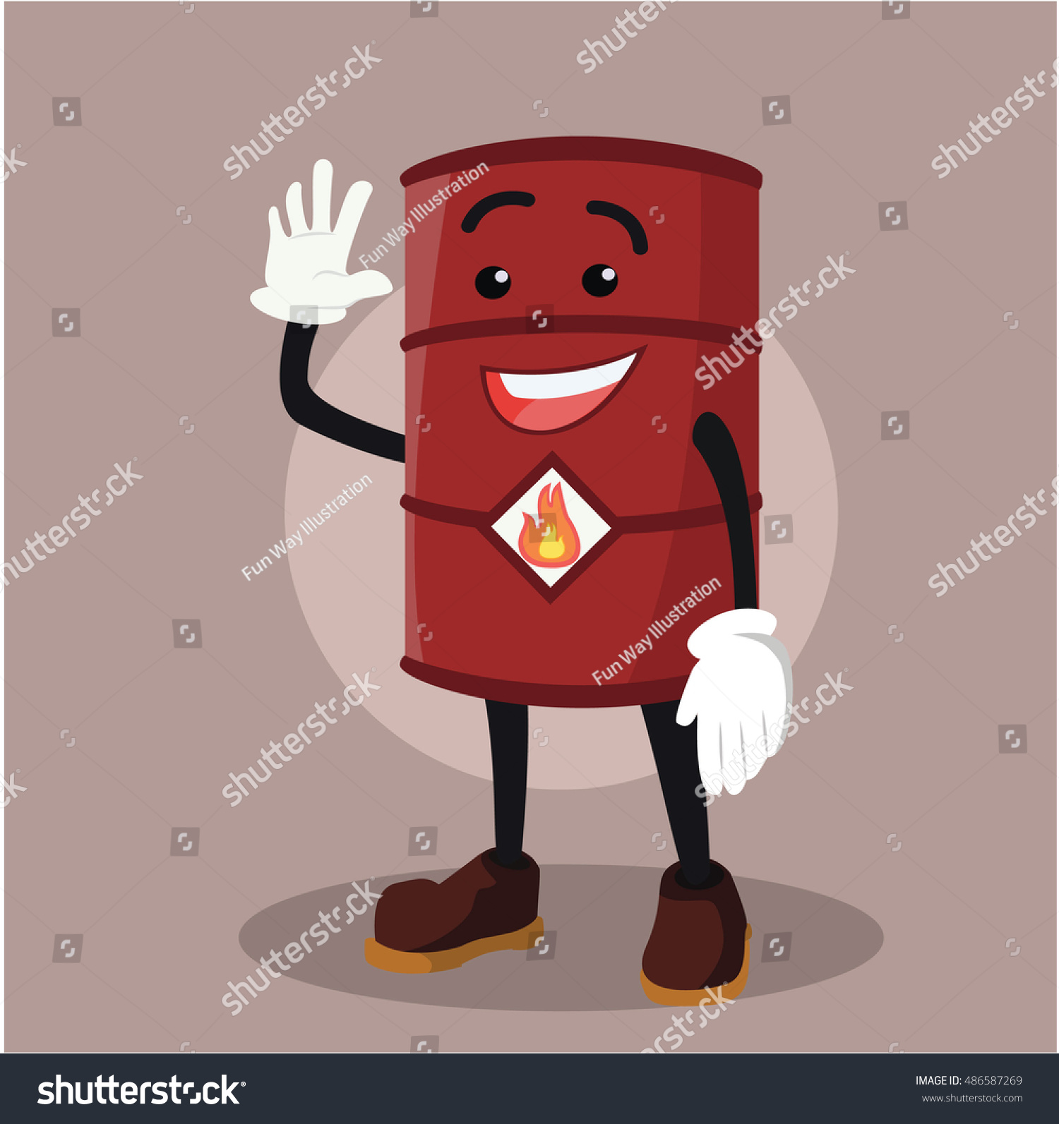 Barrel Man Illustration Design Stock Vector (Royalty Free) 486587269 ...