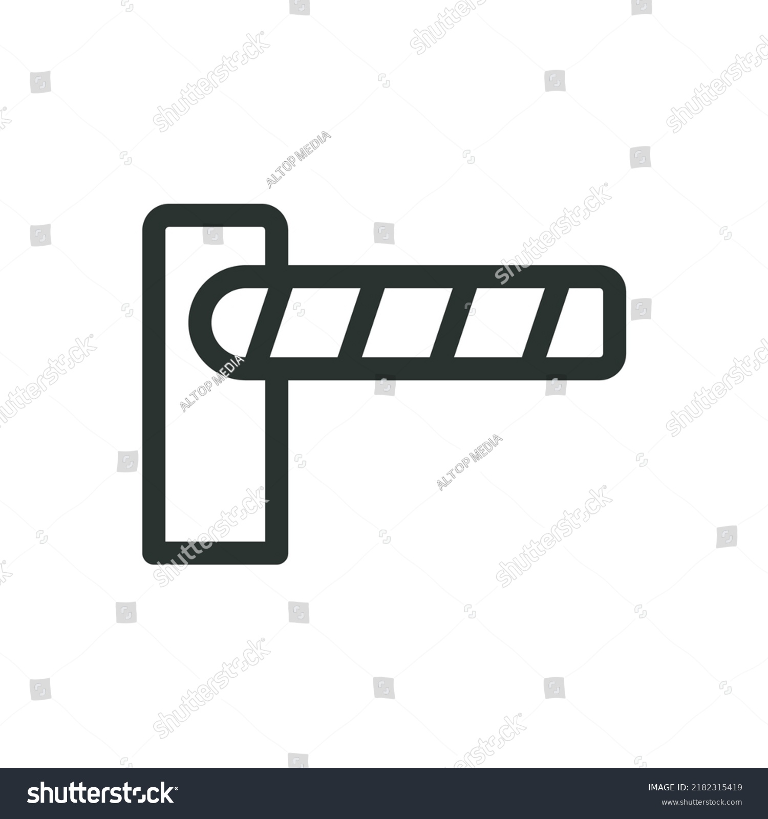 Barrier Gate Isolate Icon Automatic Barrier Stock Vector (Royalty Free ...