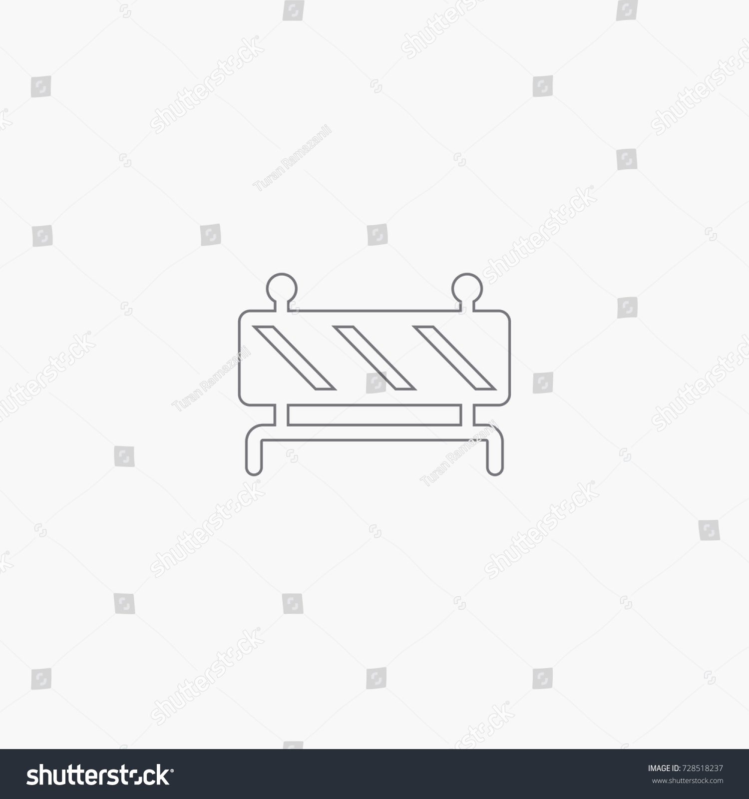 Barrier Icon No Entry Stock Vector (Royalty Free) 728518237 | Shutterstock