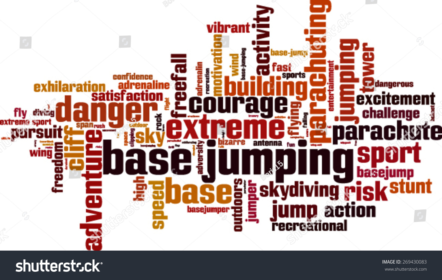 Base Jumping Word Cloud Concept Vector Stock Vector (Royalty Free ...