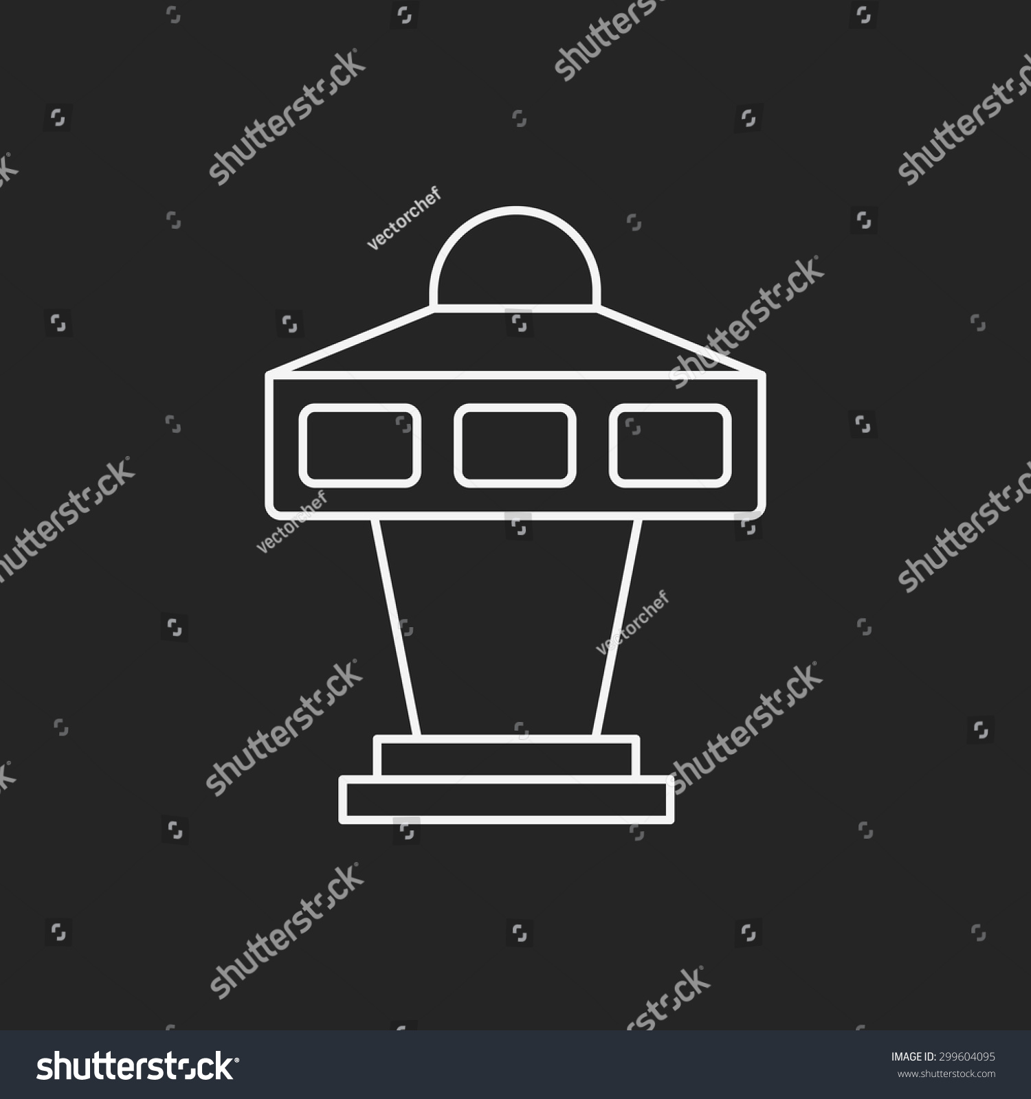 Base Station Line Icon Stock Vector (Royalty Free) 299604095