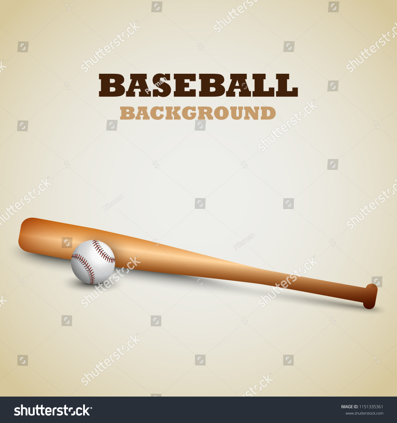 Baseball Background Bat Ball Template: vector de stock (libre de ...