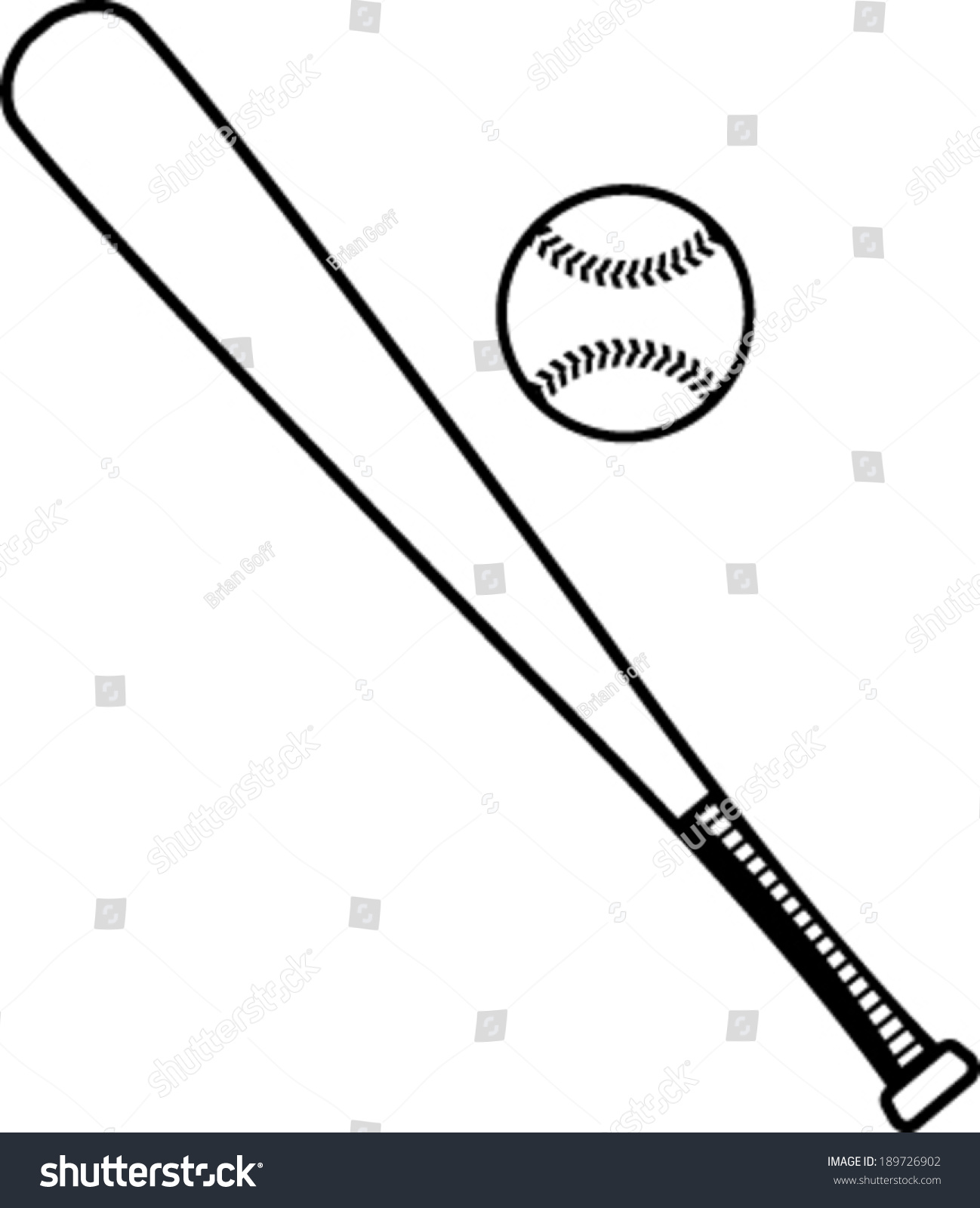 Baseball Bat Baseball Vector Illustration Stock Vector (Royalty Free ...