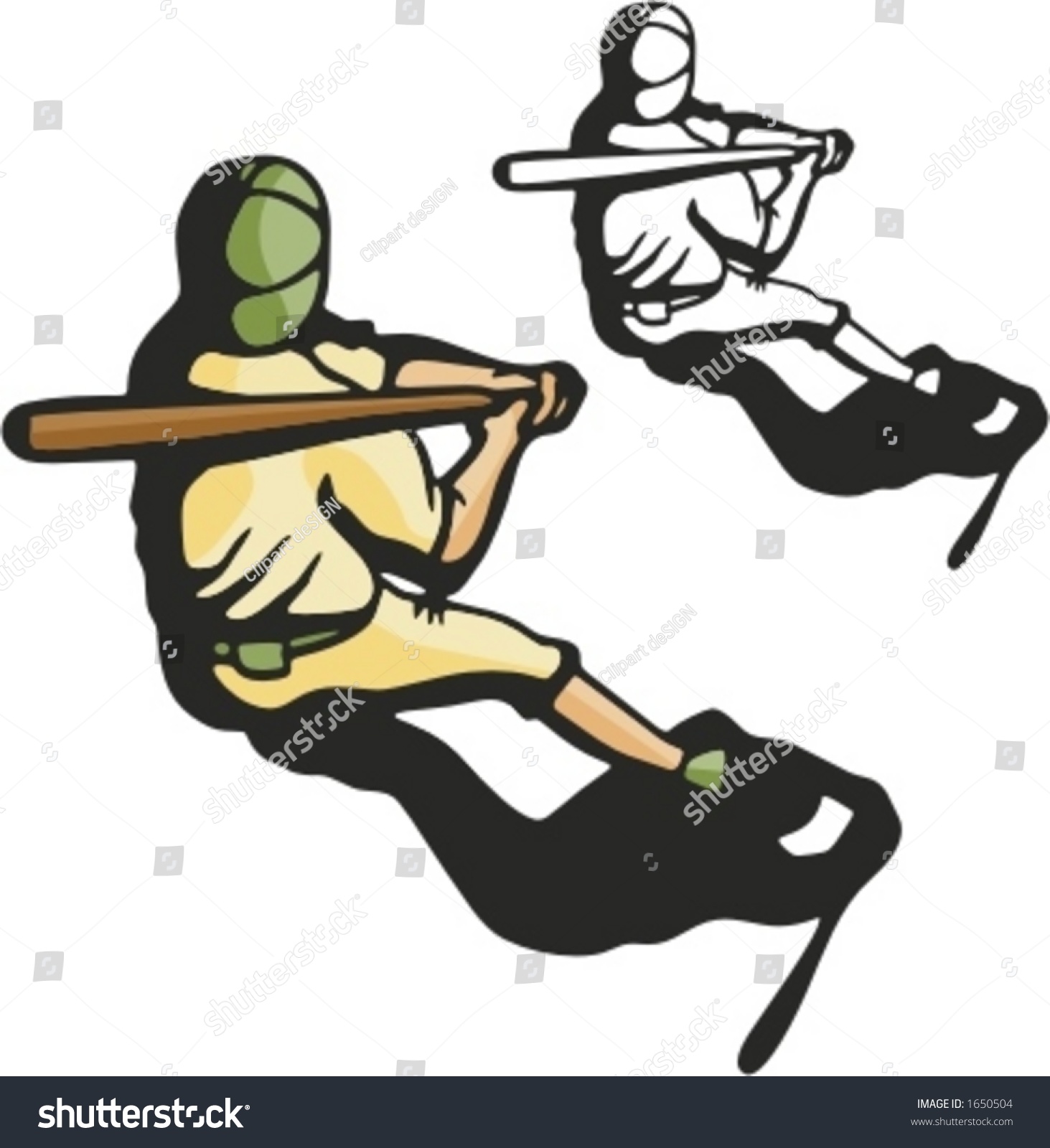 Baseball Batter Vector Illustration Stock Vector (Royalty Free) 1650504 ...