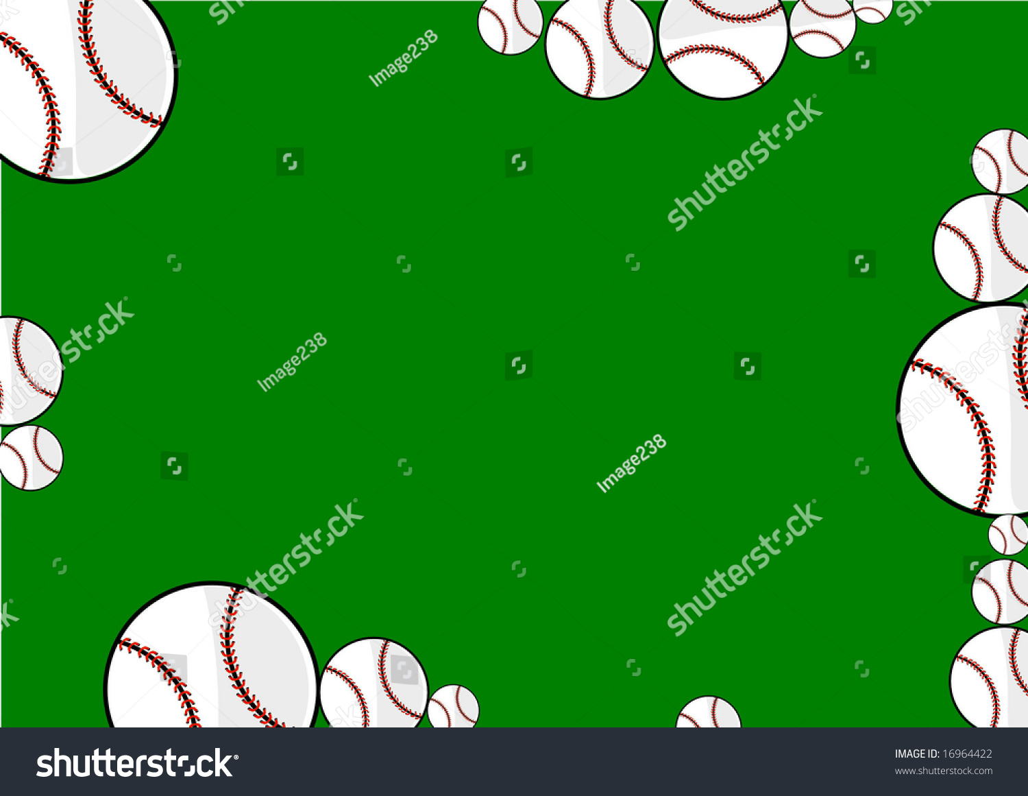 Baseball Border Vector Green Blank Center: vetor stock (livre de ...