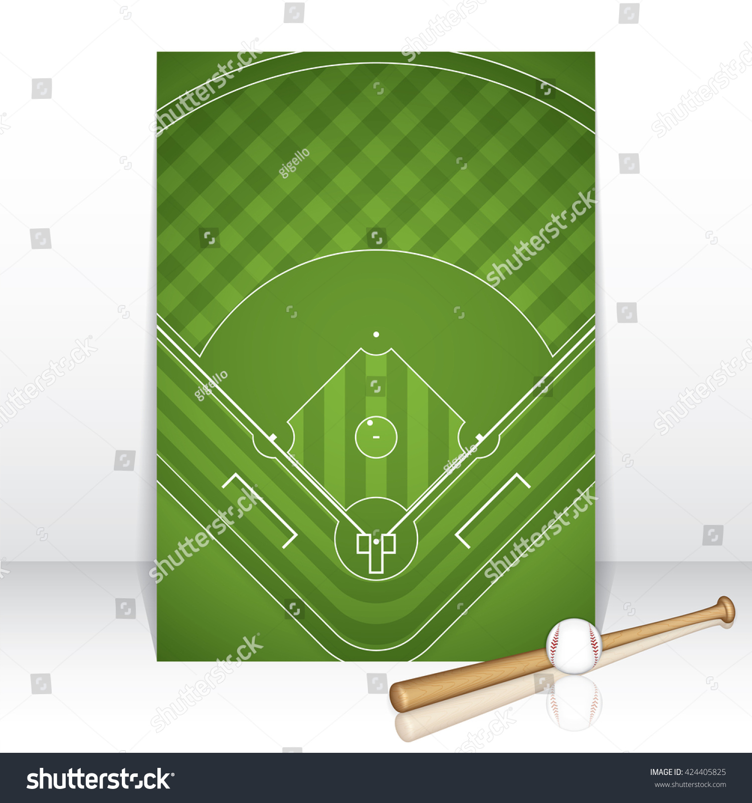 Baseball Brochurevector Illustration Stock Vector (Royalty Free) 424405825