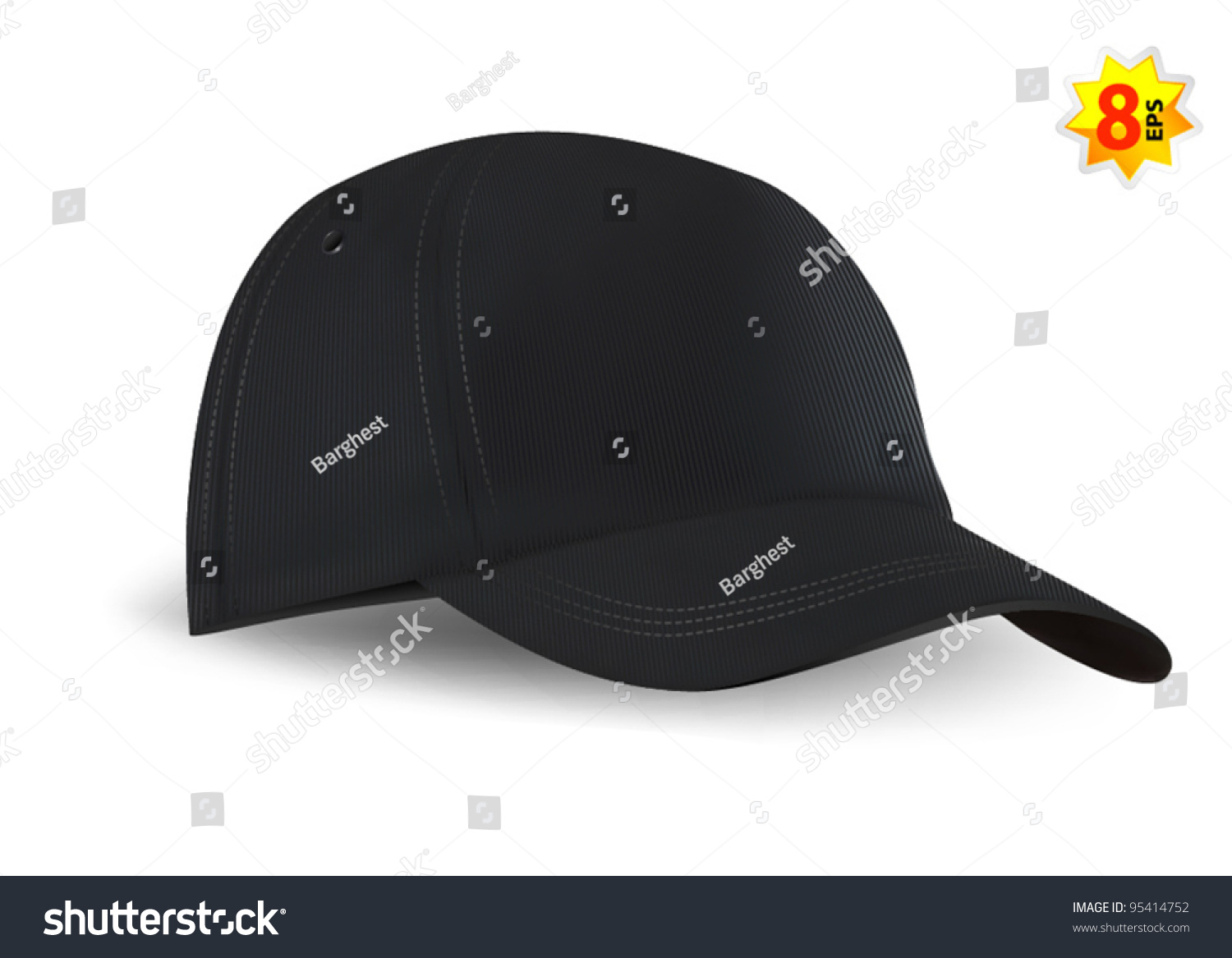 Baseball Cap Template Mesh Gradients Only Stock Vector (Royalty Free ...