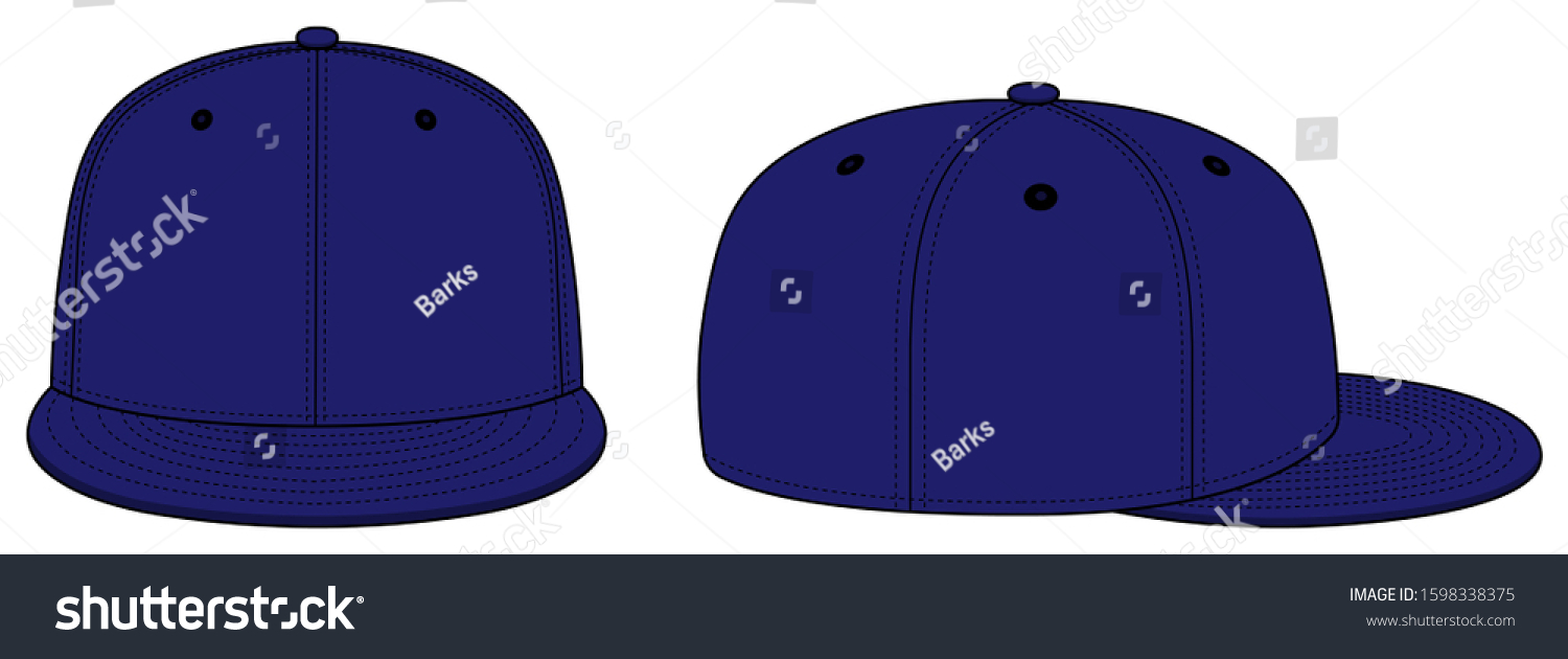 Baseball Cap Template Vector Illustration Blue Stock Vector (Royalty ...