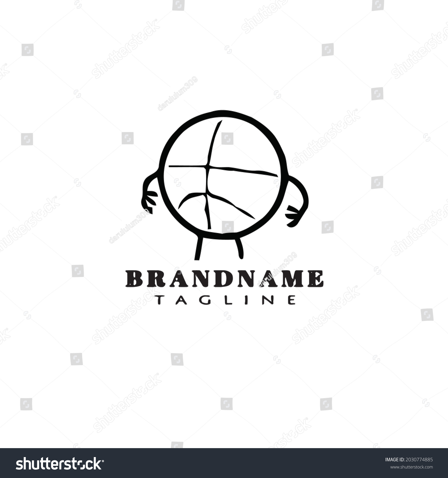 Baseball Character Logo Design Template Icon Stock Vector (Royalty Free ...