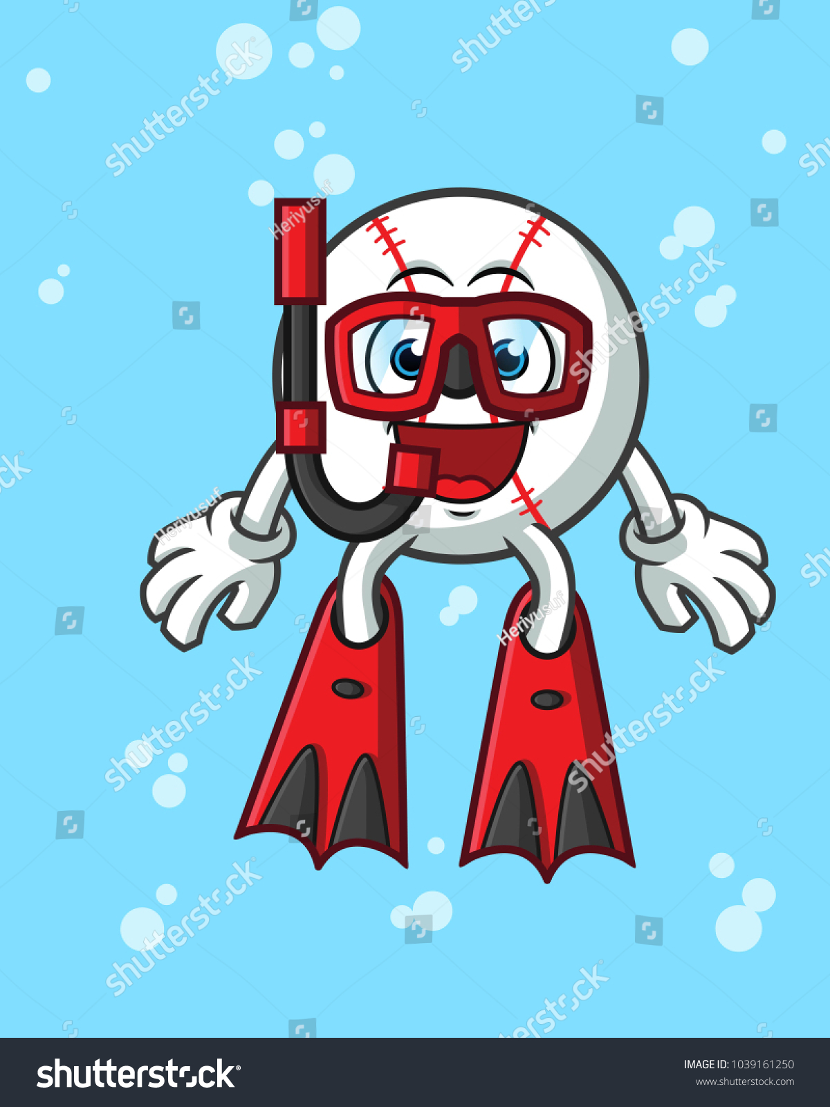 Baseball Diving Vector Cartoon Illustration Stock Vector (Royalty Free ...