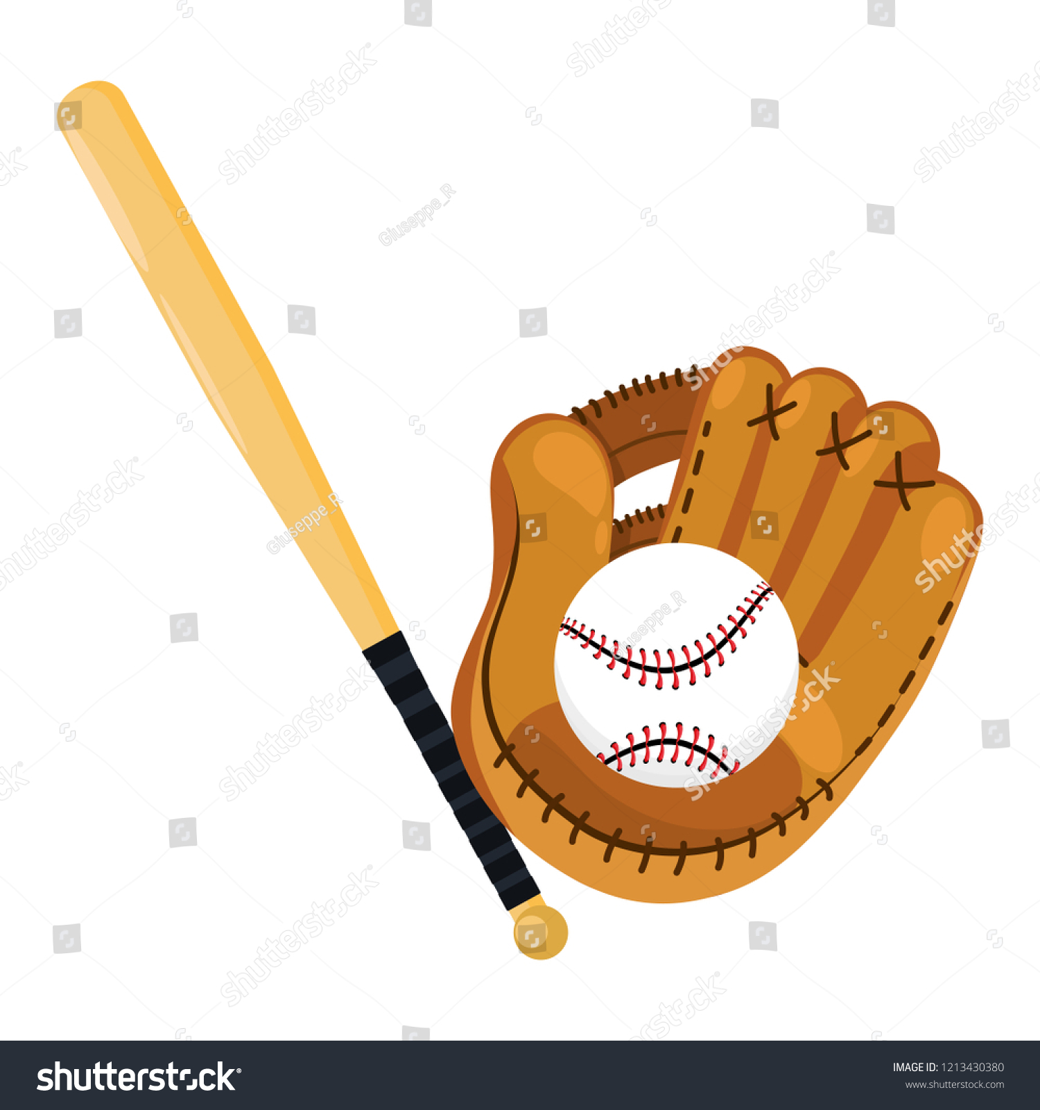 Baseball Equipment Cartoon Stock Vector (Royalty Free) 1213430380