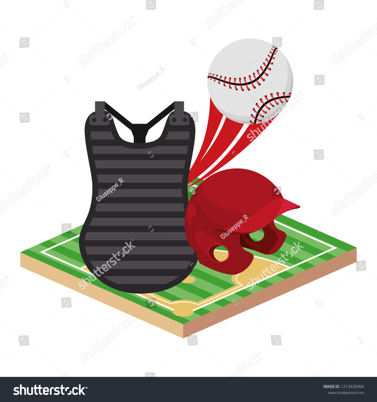 Baseball Equipment Cartoon Stock Vector (Royalty Free) 1213430404 ...