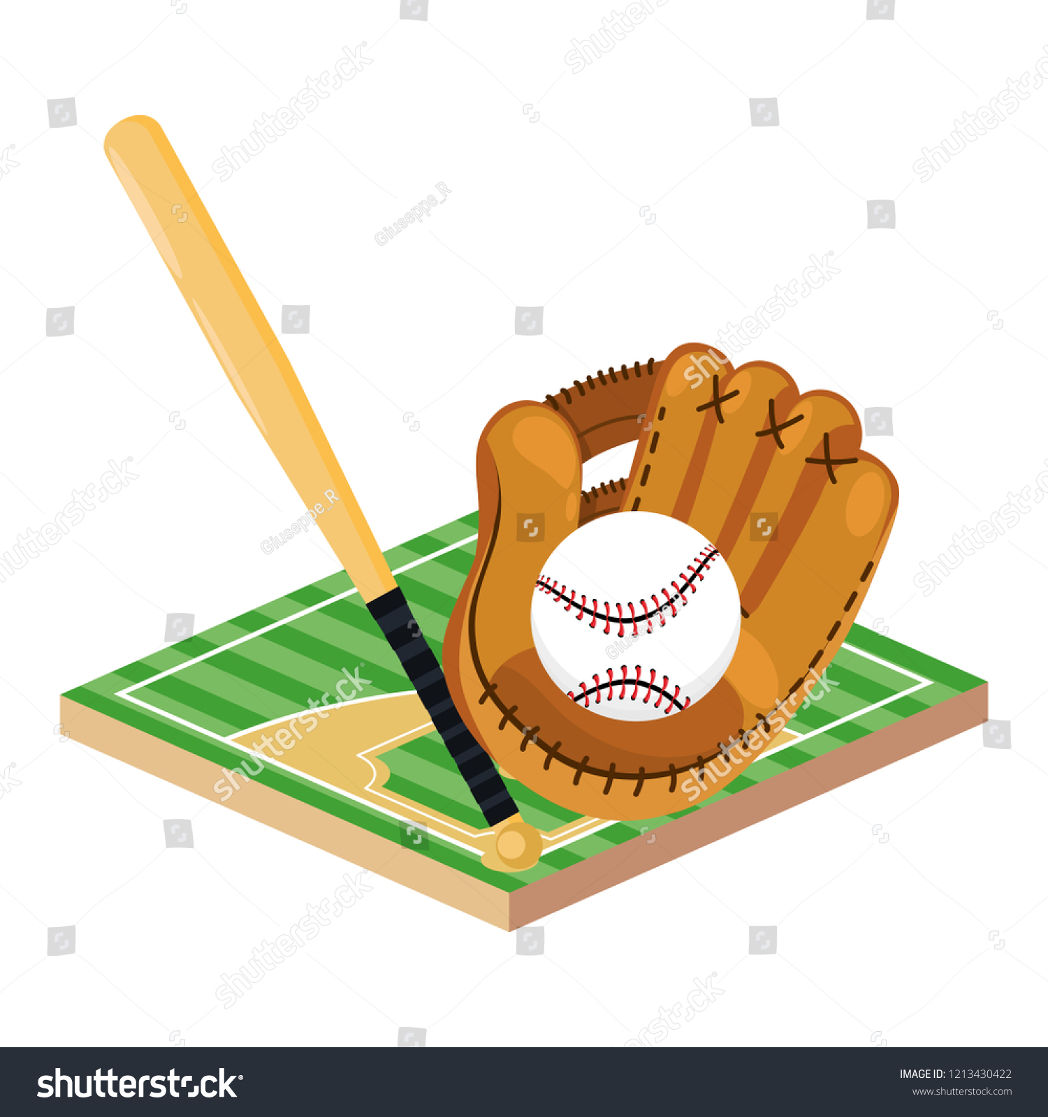 Baseball Equipment Cartoon Stock Vector (Royalty Free) 1213430422 ...