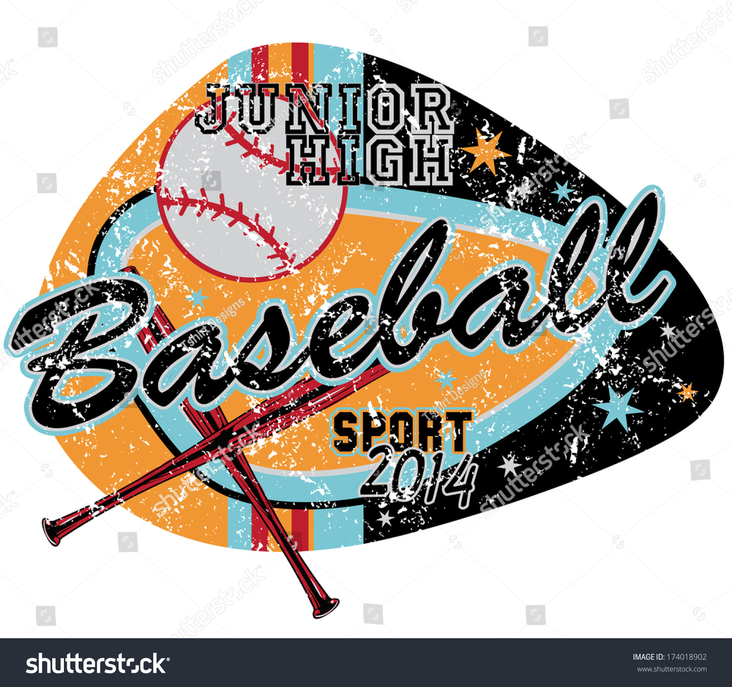 Baseball Game Available Separate Layer Original Stock Vector (Royalty ...