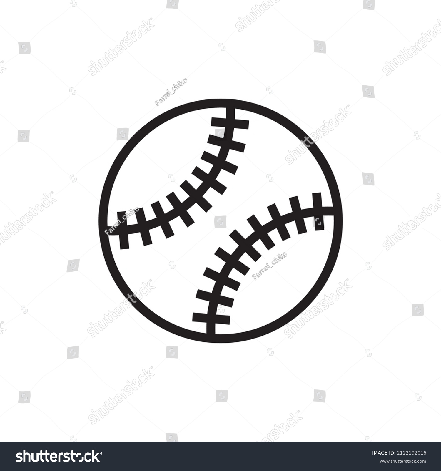 Baseball Icon Vector Sport Template Stock Vector (Royalty Free ...