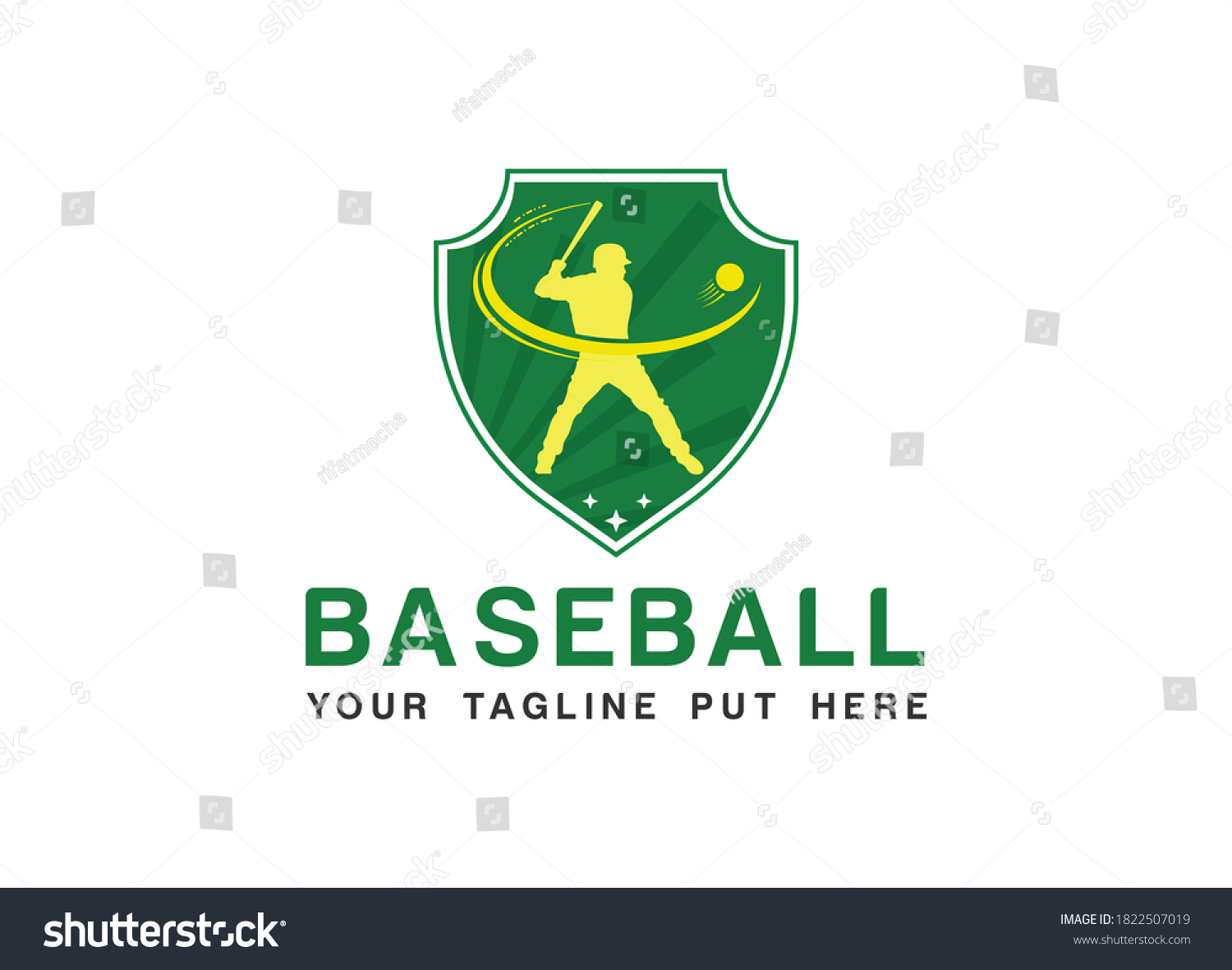 Baseball Iconic Logo Vector Illustration: เวกเตอร์สต็อก (ปลอดค่า ...