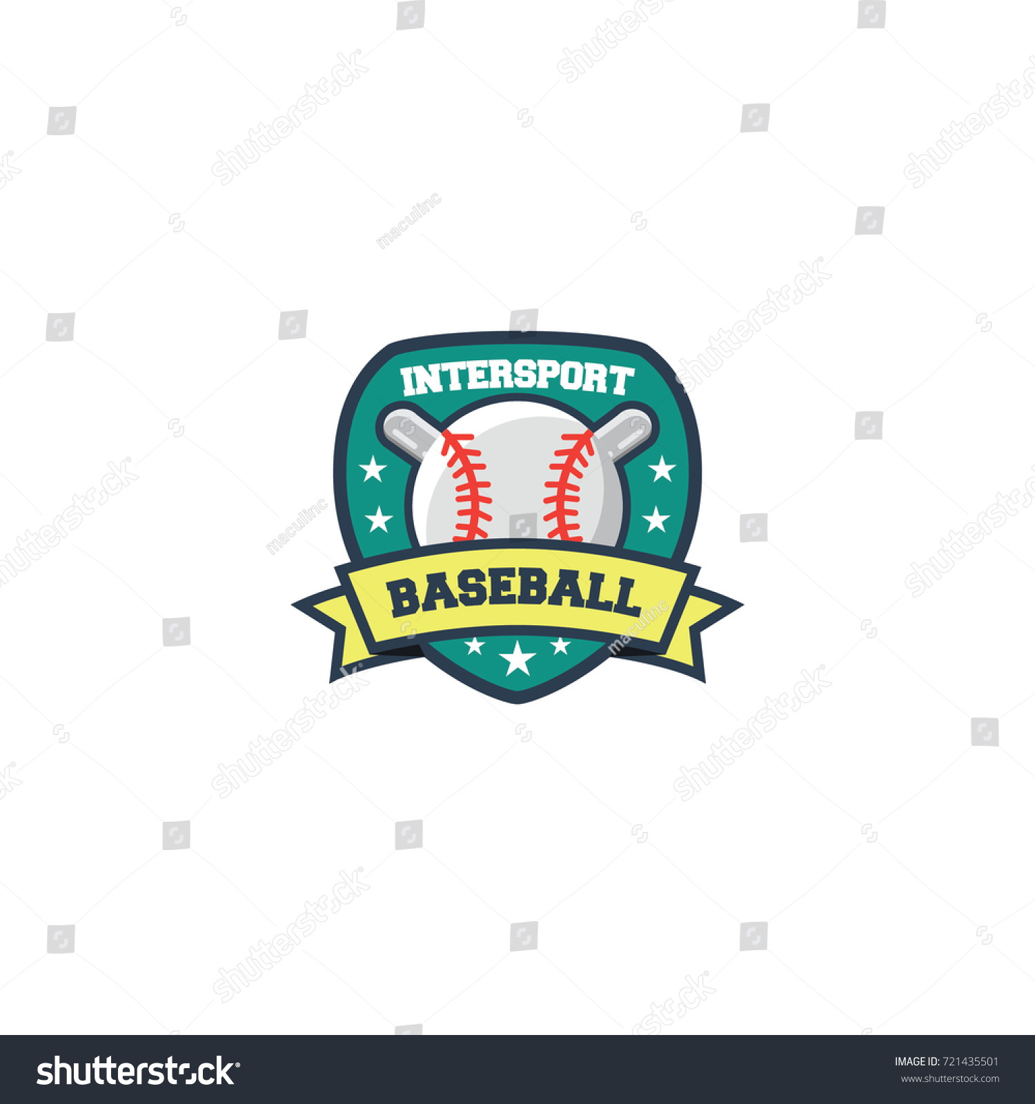 Baseball Inter Sport Logo Vector Stock Vector (Royalty Free) 721435501