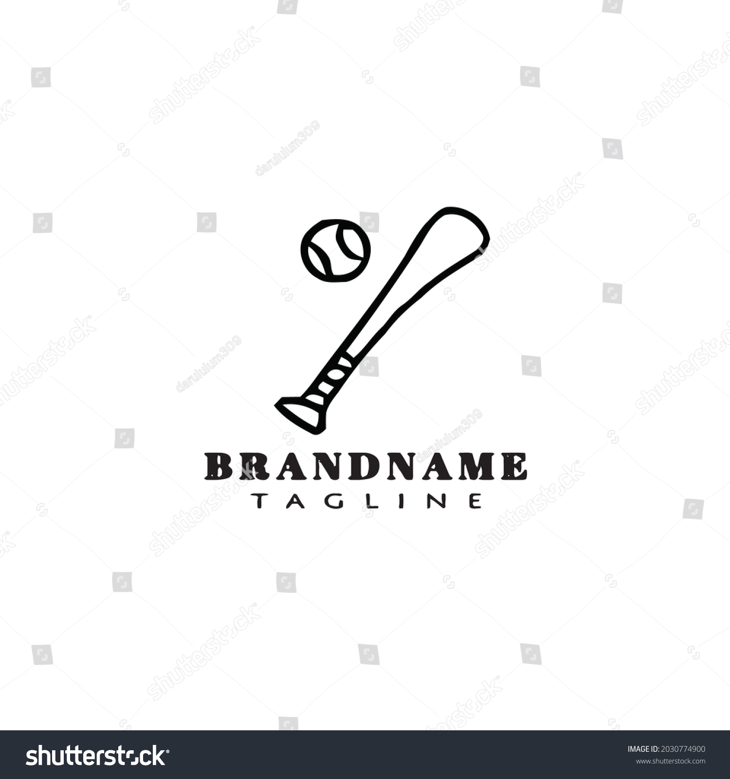 Baseball Logo Design Template Icon Modern Stock Vector (Royalty Free ...