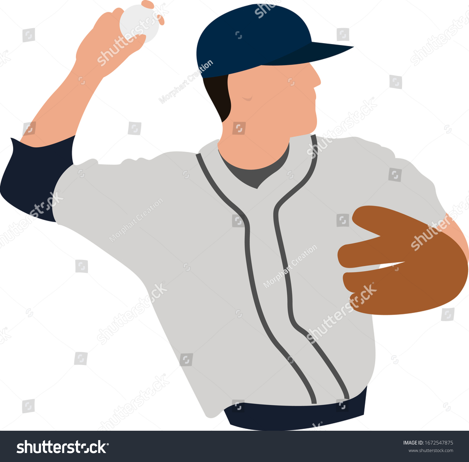 Baseball Player Illustration Vector On White Stock Vector (Royalty Free ...