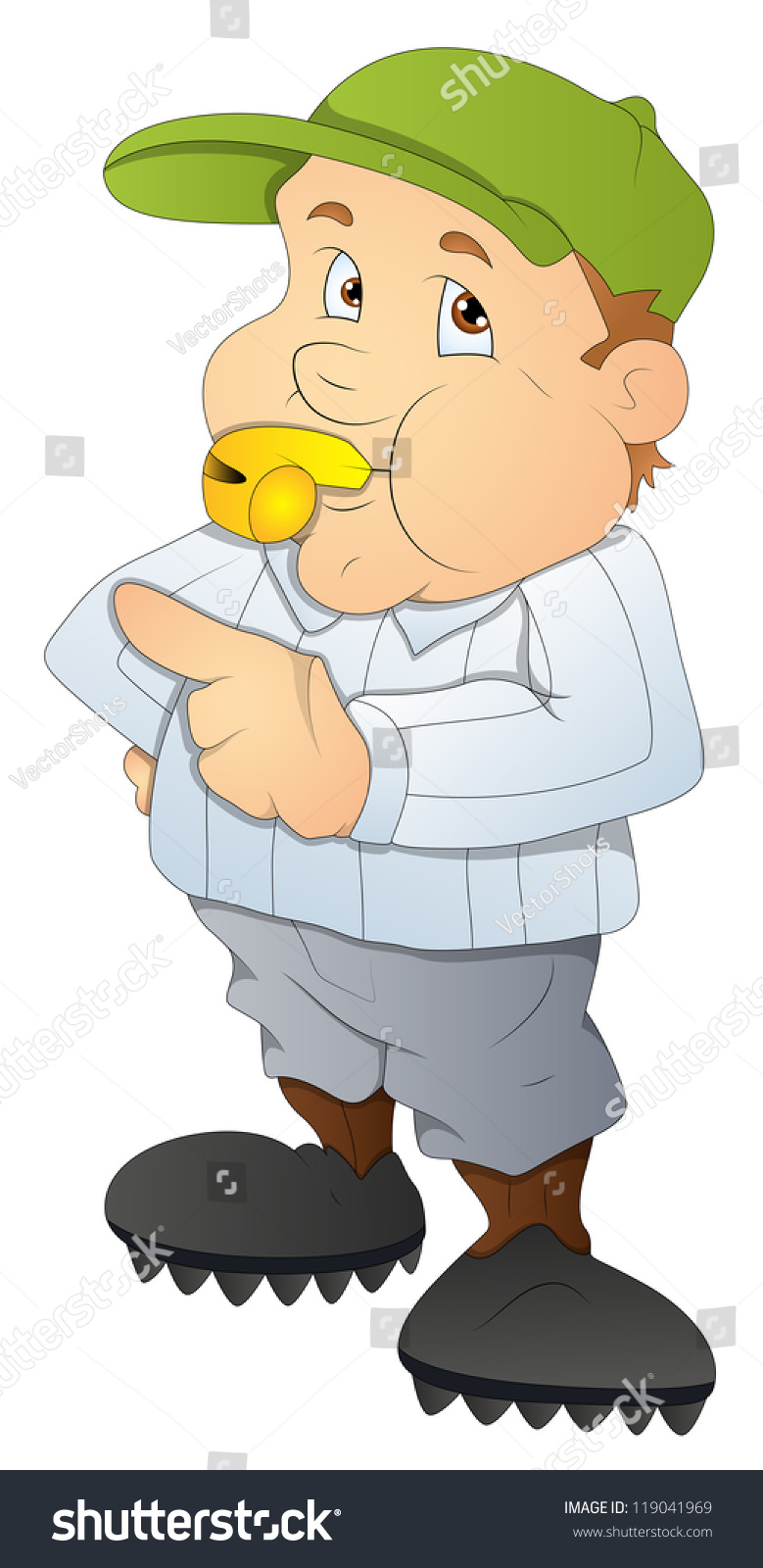 Baseball Referee Cartoon Character Vector Illustration Stock Vector ...