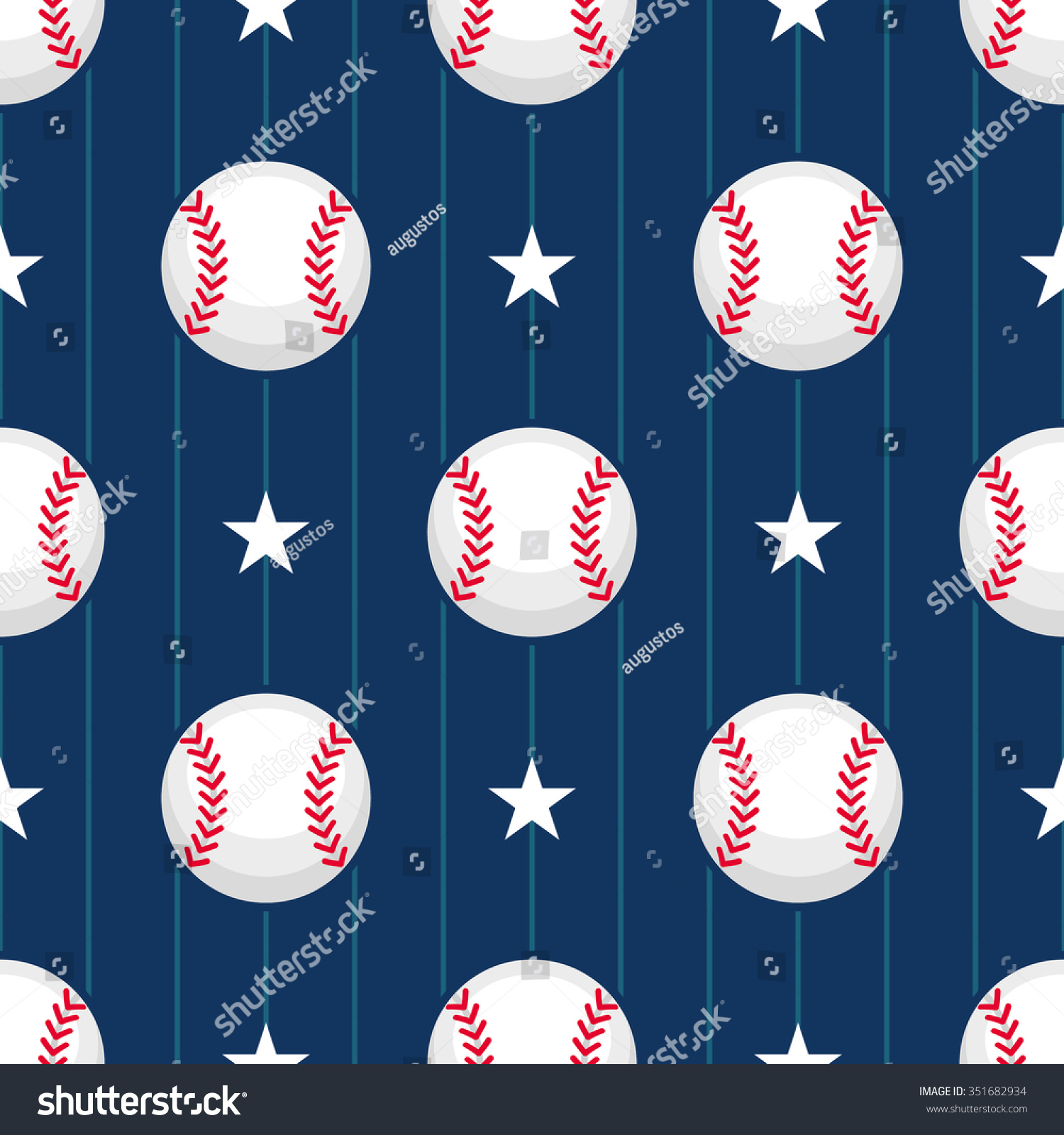Baseball Sport Seamless Pattern Stock Vector (Royalty Free) 351682934 ...