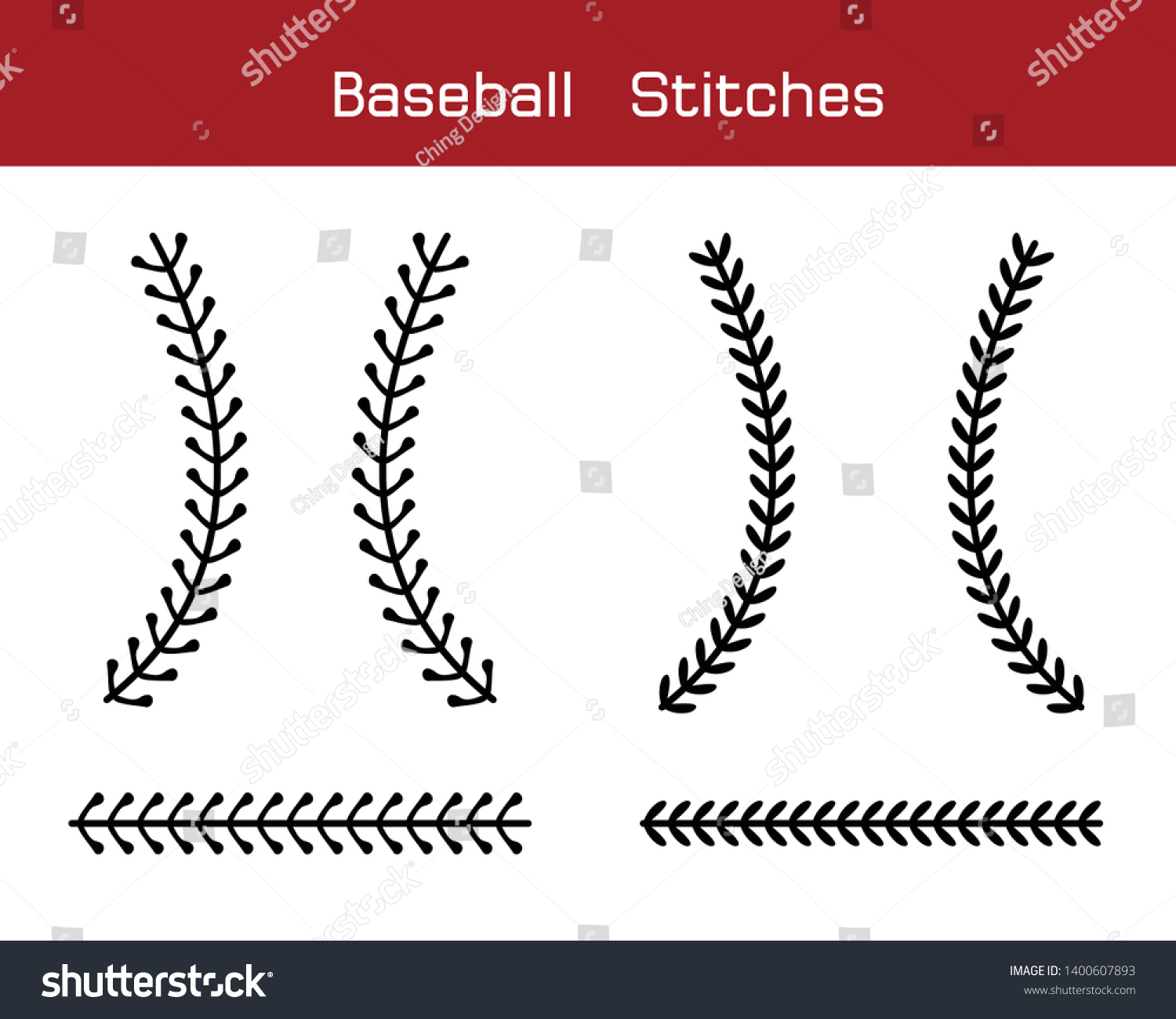 Baseball Stitches On White Background Vector Stock Vector (Royalty Free ...