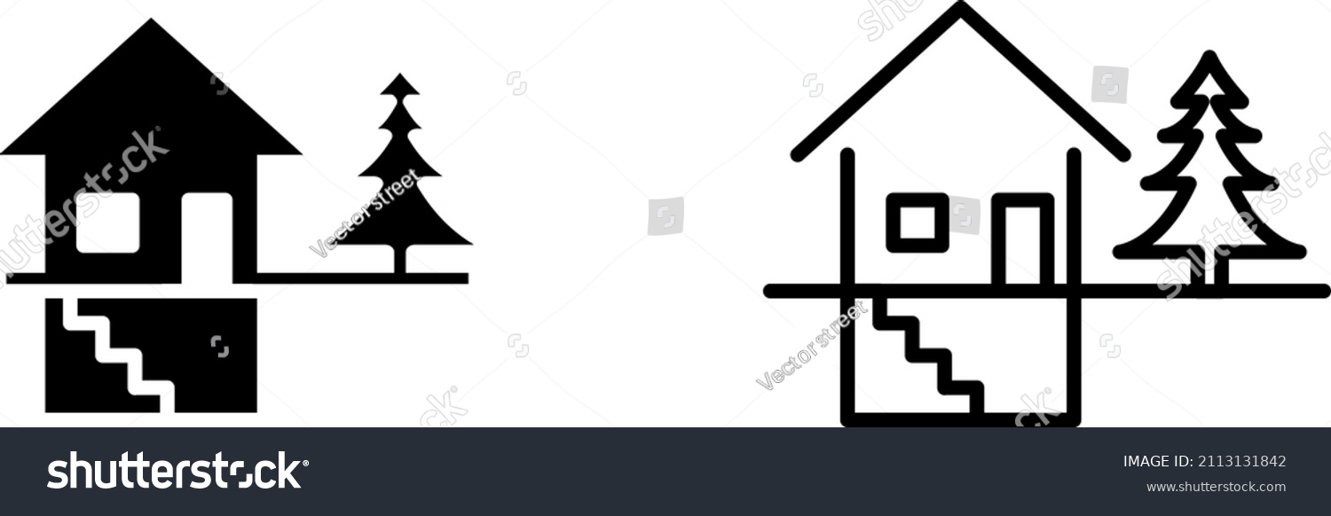 Basement Icon Vector Illustration Stock Vector (Royalty Free) 2113131842