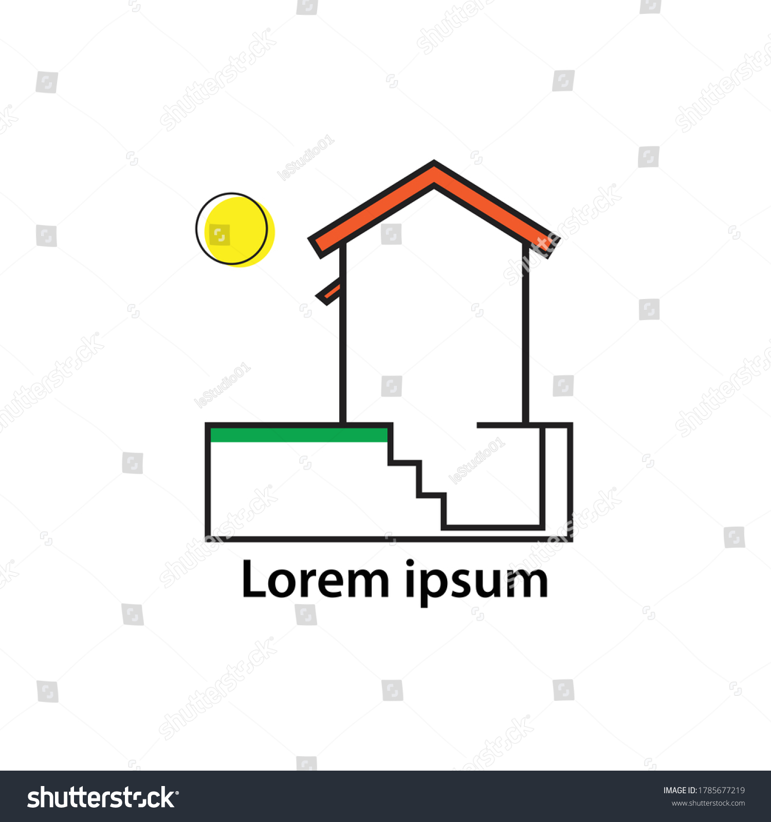 Basement Logo Vector Stairs Logo Icon: เวกเตอร์สต็อก (ปลอดค่าลิขสิทธิ์ ...