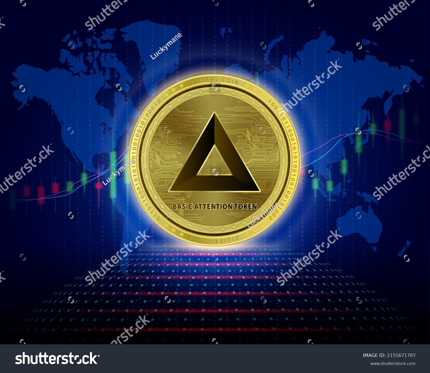 Basic Attention Token Bat Coin 3d Stock Vector (Royalty Free ...