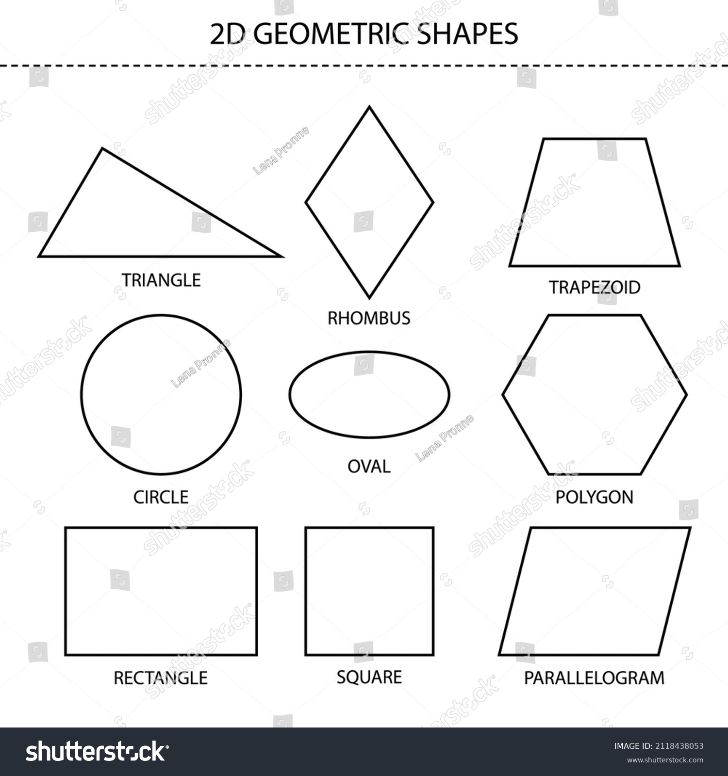 Basic Geometric Shapes Geometry Figures Learning Stock Vector (Royalty ...