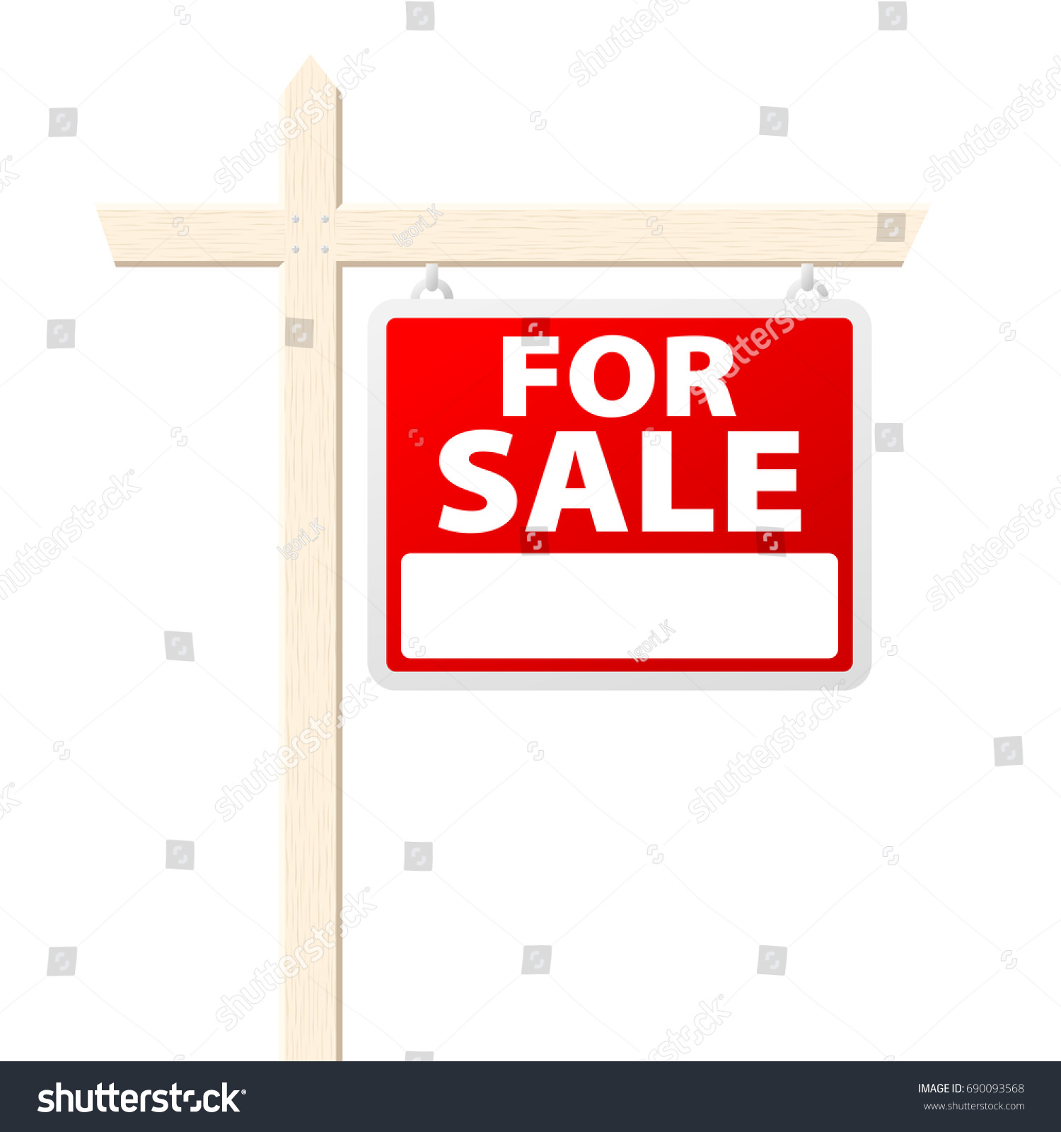 Basic House Sale Sign Vector Illustration Stock Vector (Royalty Free ...