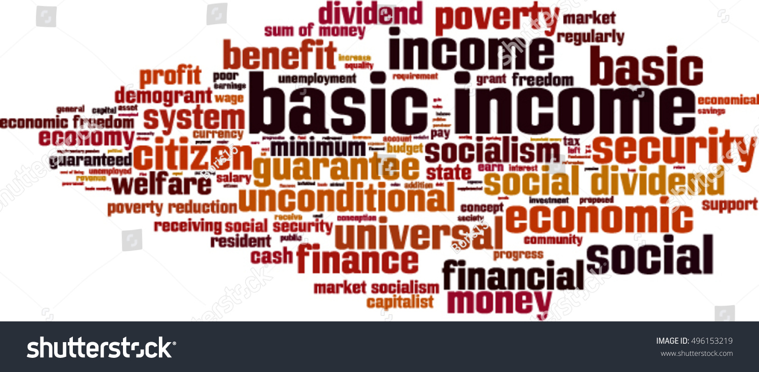 Basic Income Word Cloud Concept Vector Stock Vector (Royalty Free ...