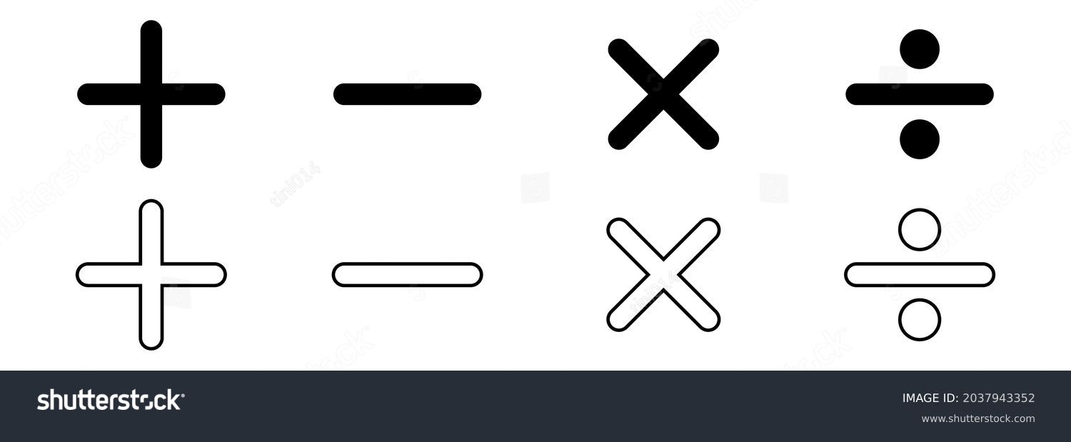 Basic Mathematical Icon Basic Mathematical Symbol Stock Vector (Royalty ...