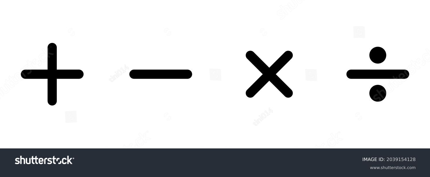 Basic Mathematical Icon Basic Mathematical Symbol: เวกเตอร์สต็อก (ปลอด ...