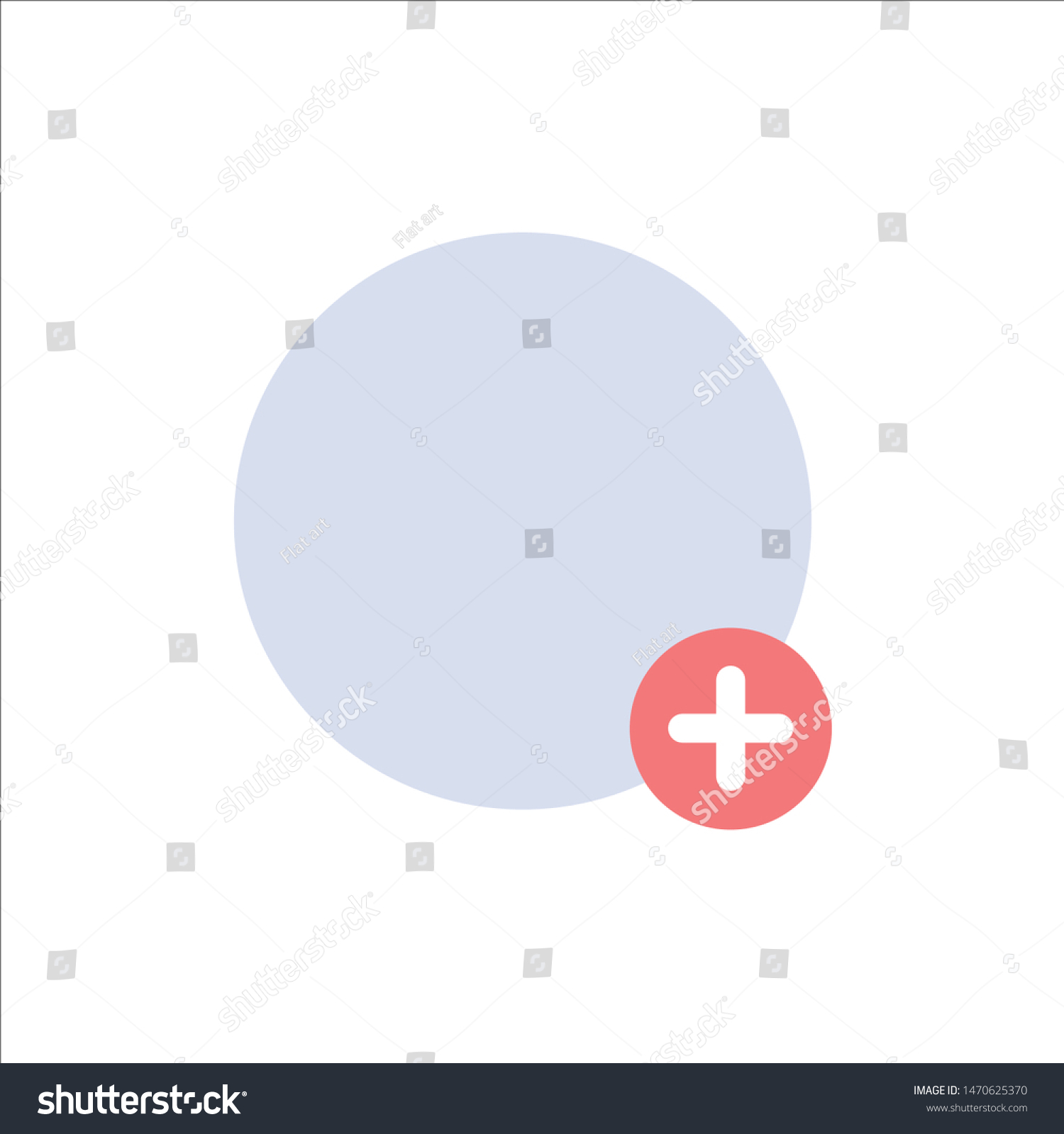 Basic Plus Sign Ui Flat Color Stock Vector (Royalty Free) 1470625370