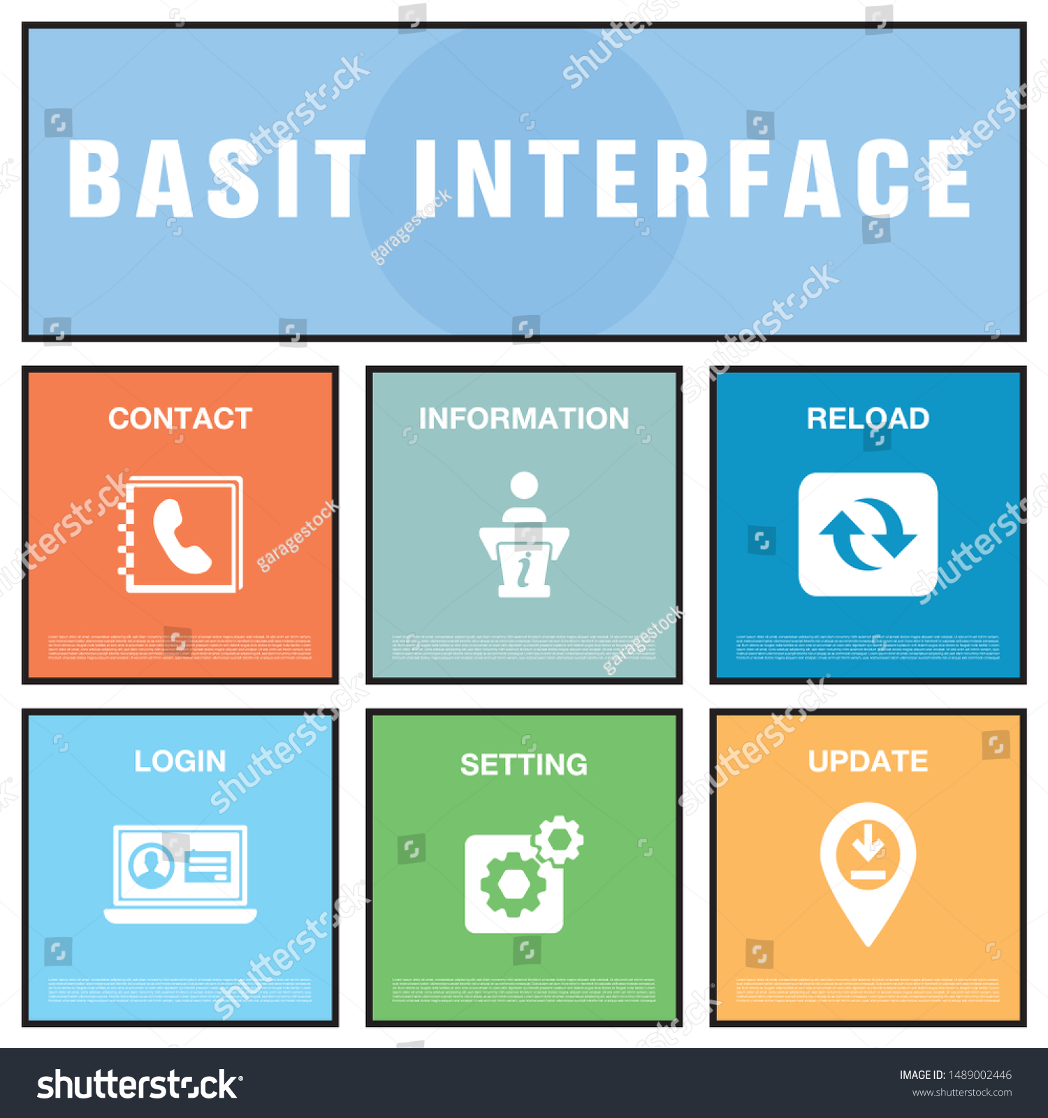 Basit Interface Illustration Icon Concept Stock Vector (Royalty Free ...