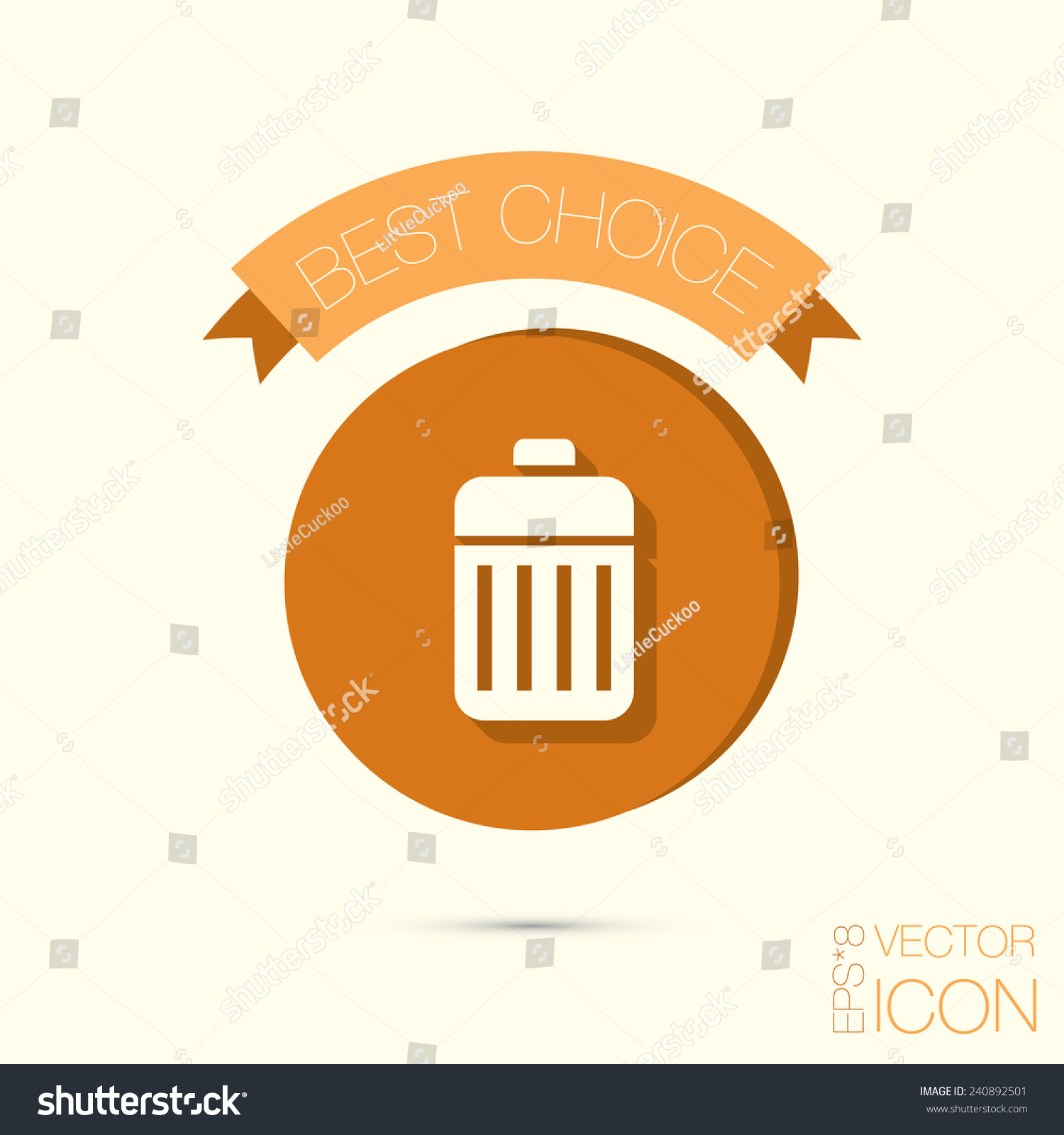 Basket Garbage Recycling Stock Vector (Royalty Free) 240892501 ...