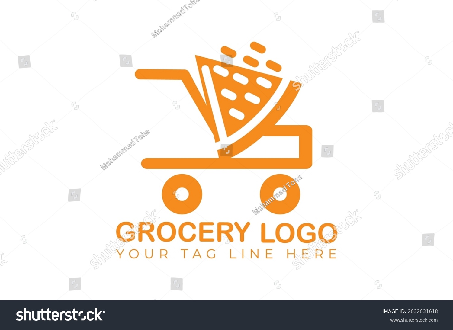 Basket Grocery Logo Design Vector Template Stock Vector (Royalty Free ...