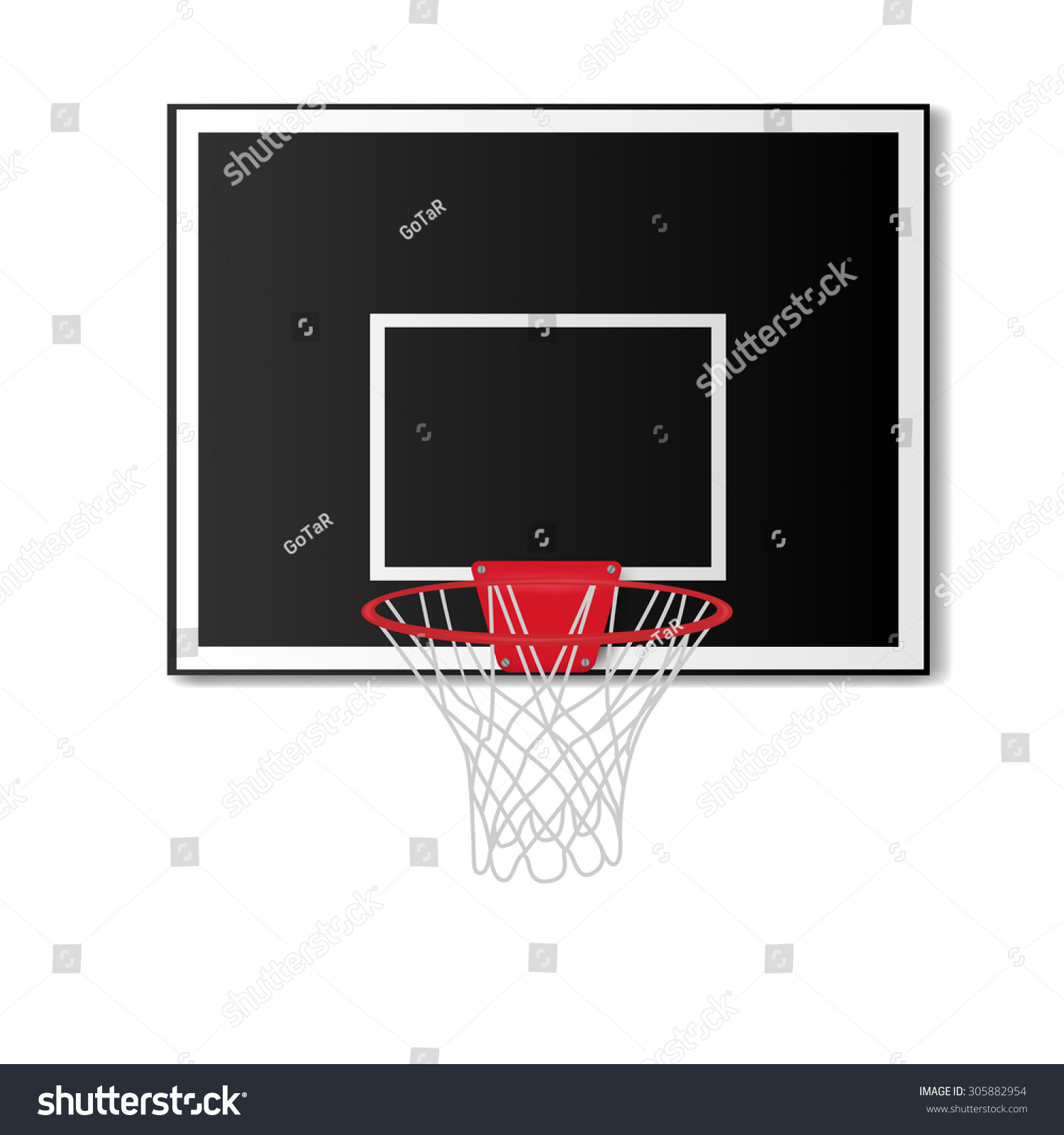 Basketball Backboard Vector Illustration Stock Vector (Royalty Free ...