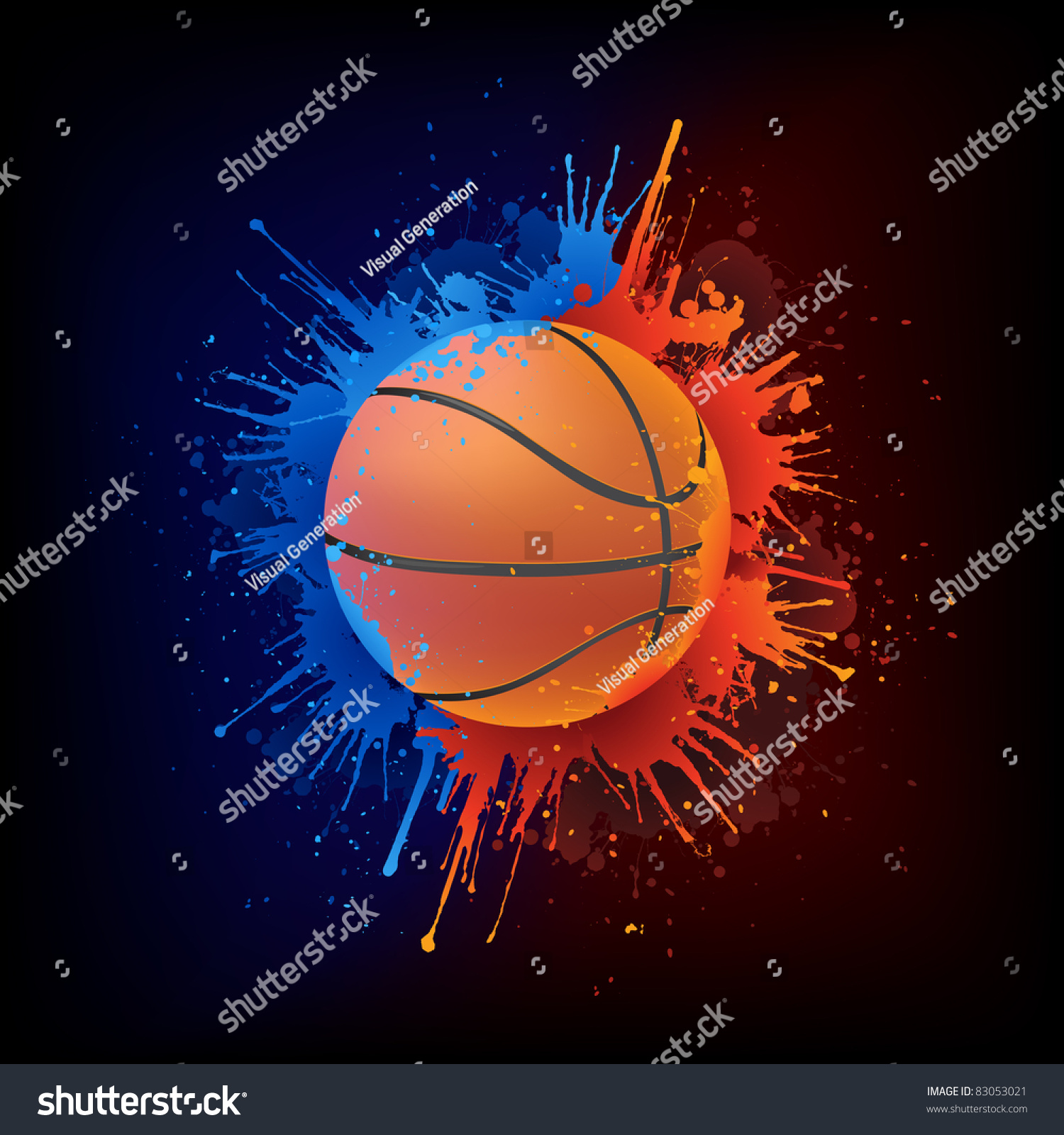 Basketball Ball Stock Vector (Royalty Free) 83053021 | Shutterstock