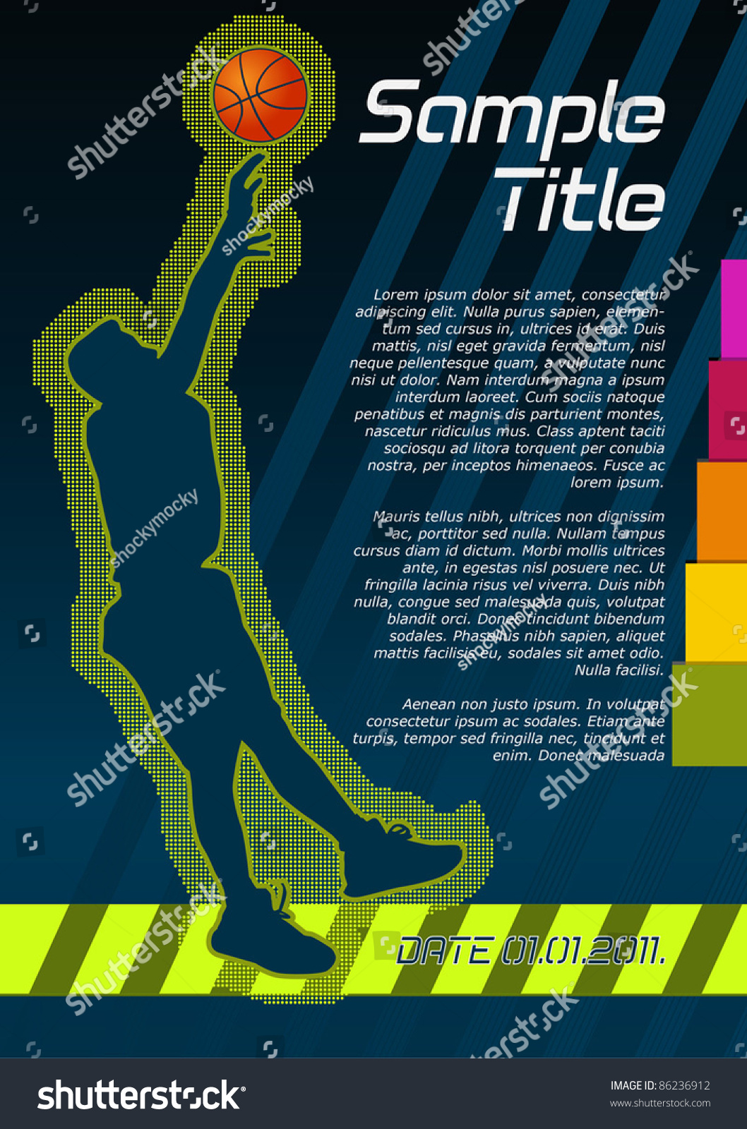 Basketball Concept Poster Template Vector Illustration Stock Vector ...