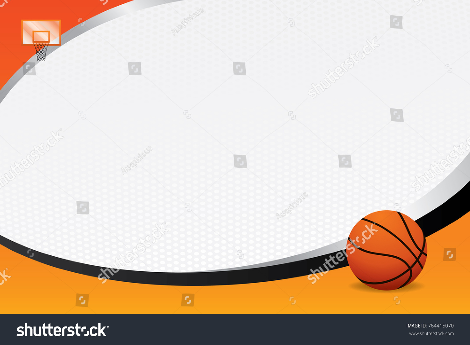 Basketball Design Background Vector Illustration Stock Vector (Royalty ...